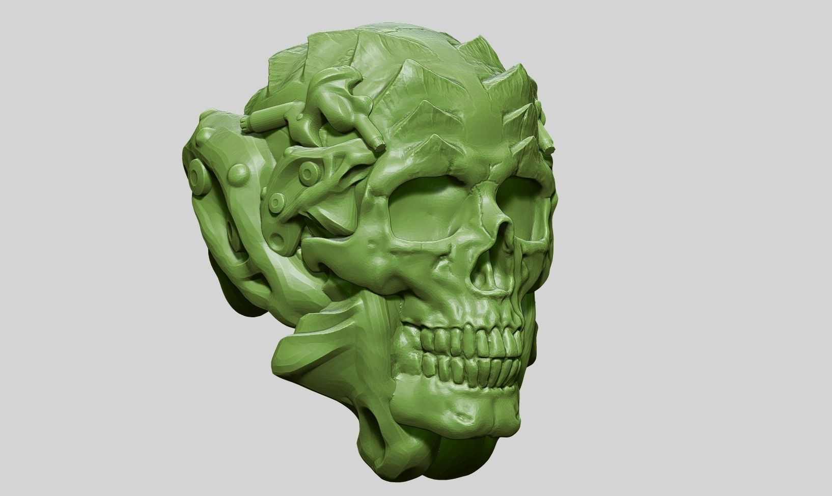 skull robot head a06 3D print model 3D model 3D printable | CGTrader