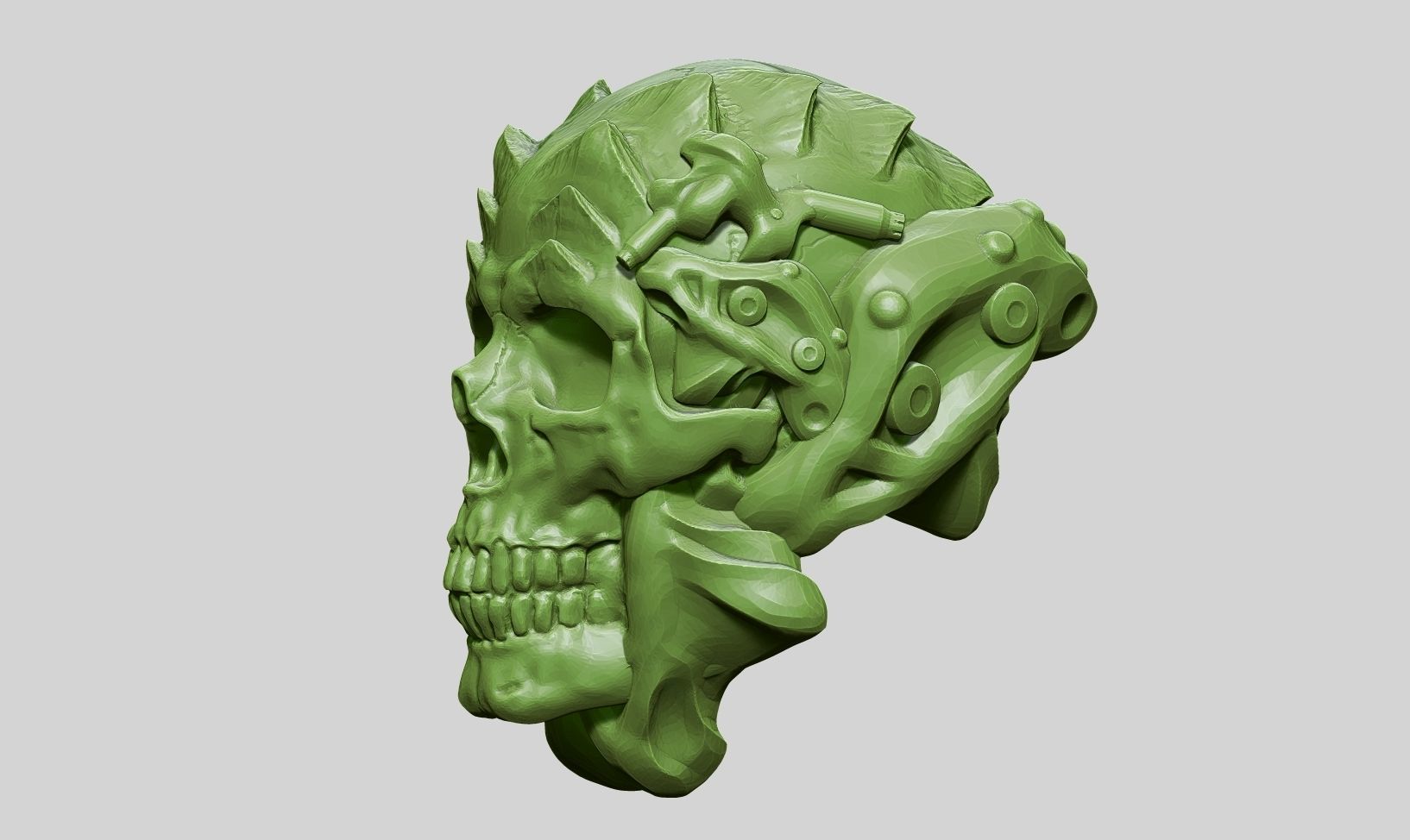 skull robot head a06 3D print model 3D model 3D printable | CGTrader