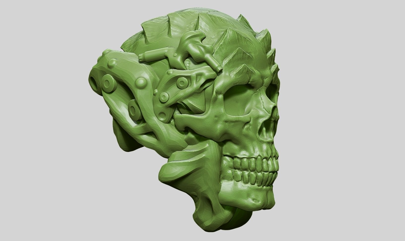 skull robot head a06 3D print model 3D model 3D printable | CGTrader