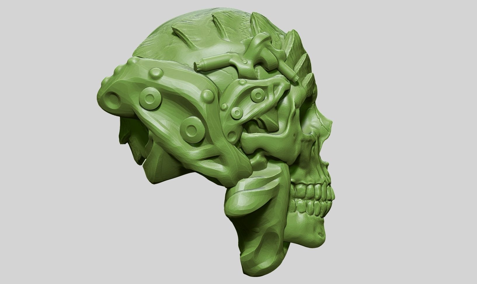 skull robot head a06 3D print model 3D model 3D printable | CGTrader