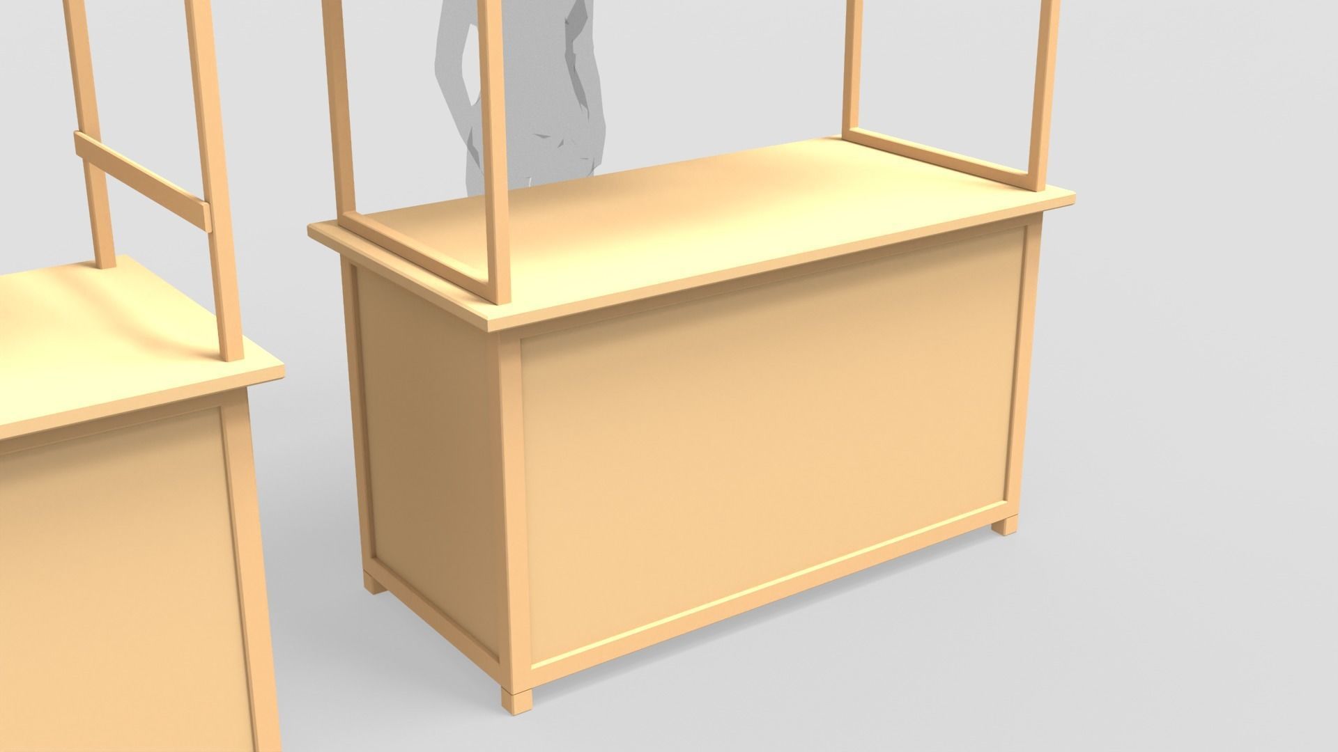 Asian Wooden Food Stands 3D model | CGTrader