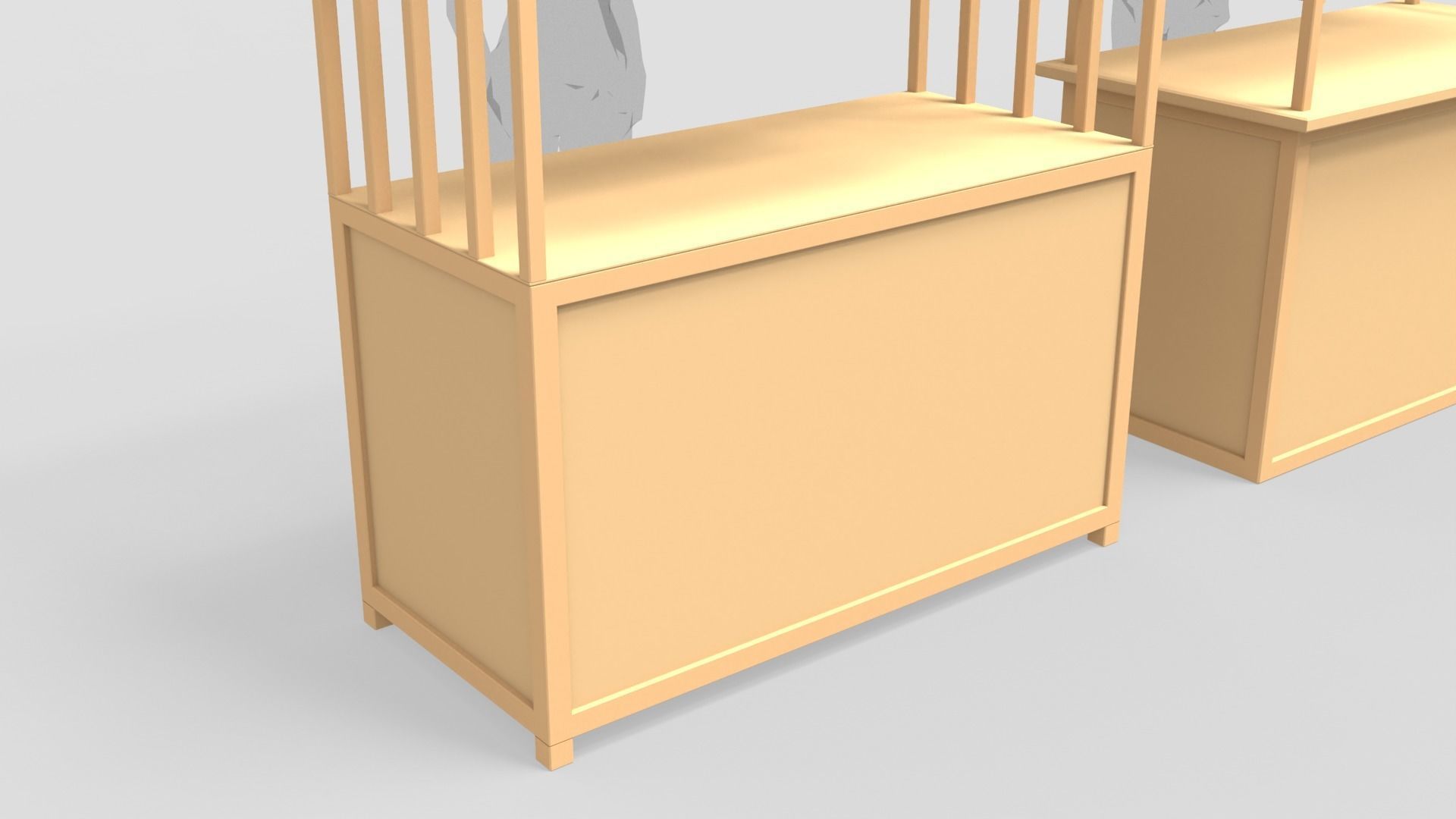 Asian Wooden Food Stands 3D model | CGTrader