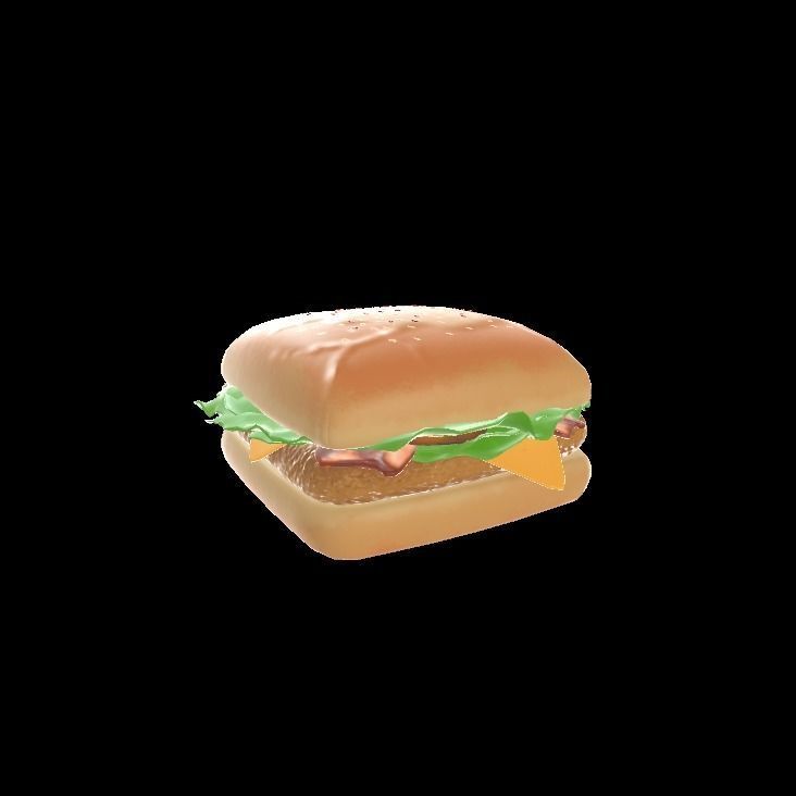 CBO burger 3D model | CGTrader