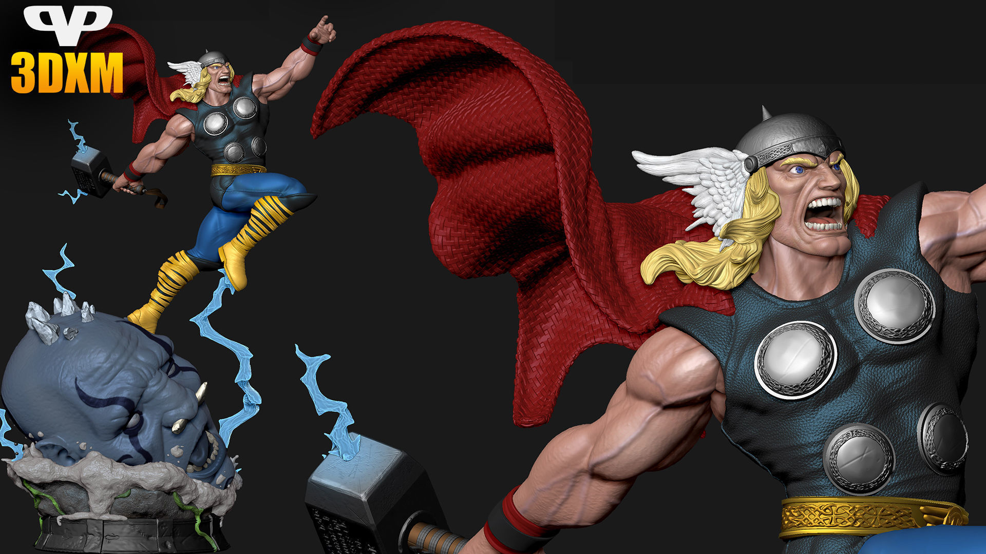 Classic Thor STL for 3D Printing ChibiSTL 3DXM 3D model 3D printable ...