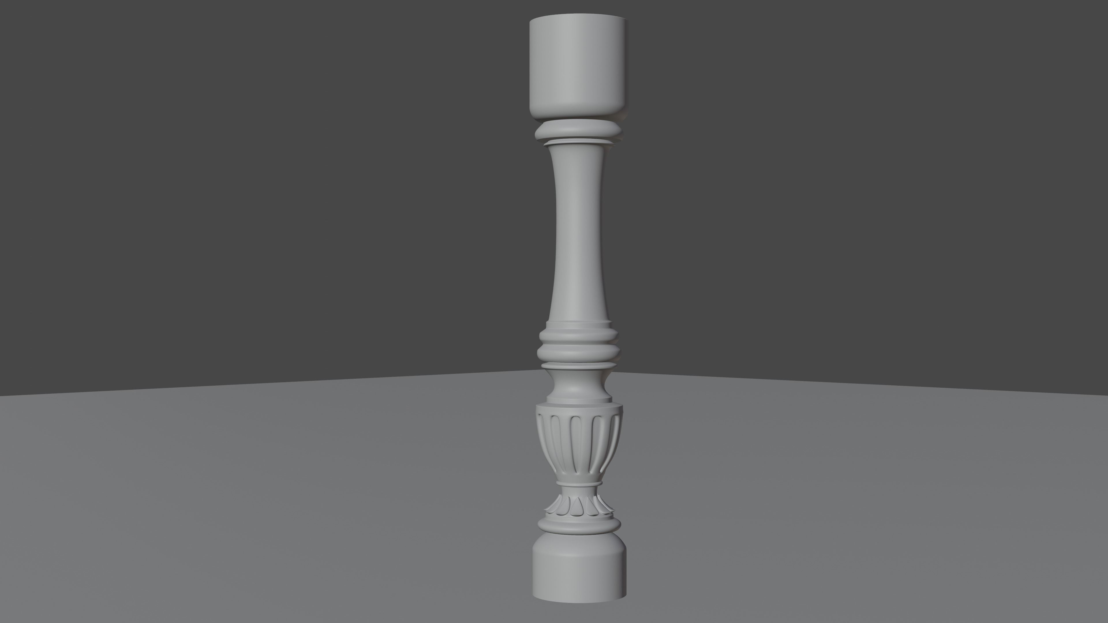 table leg wood leg 3D model | CGTrader