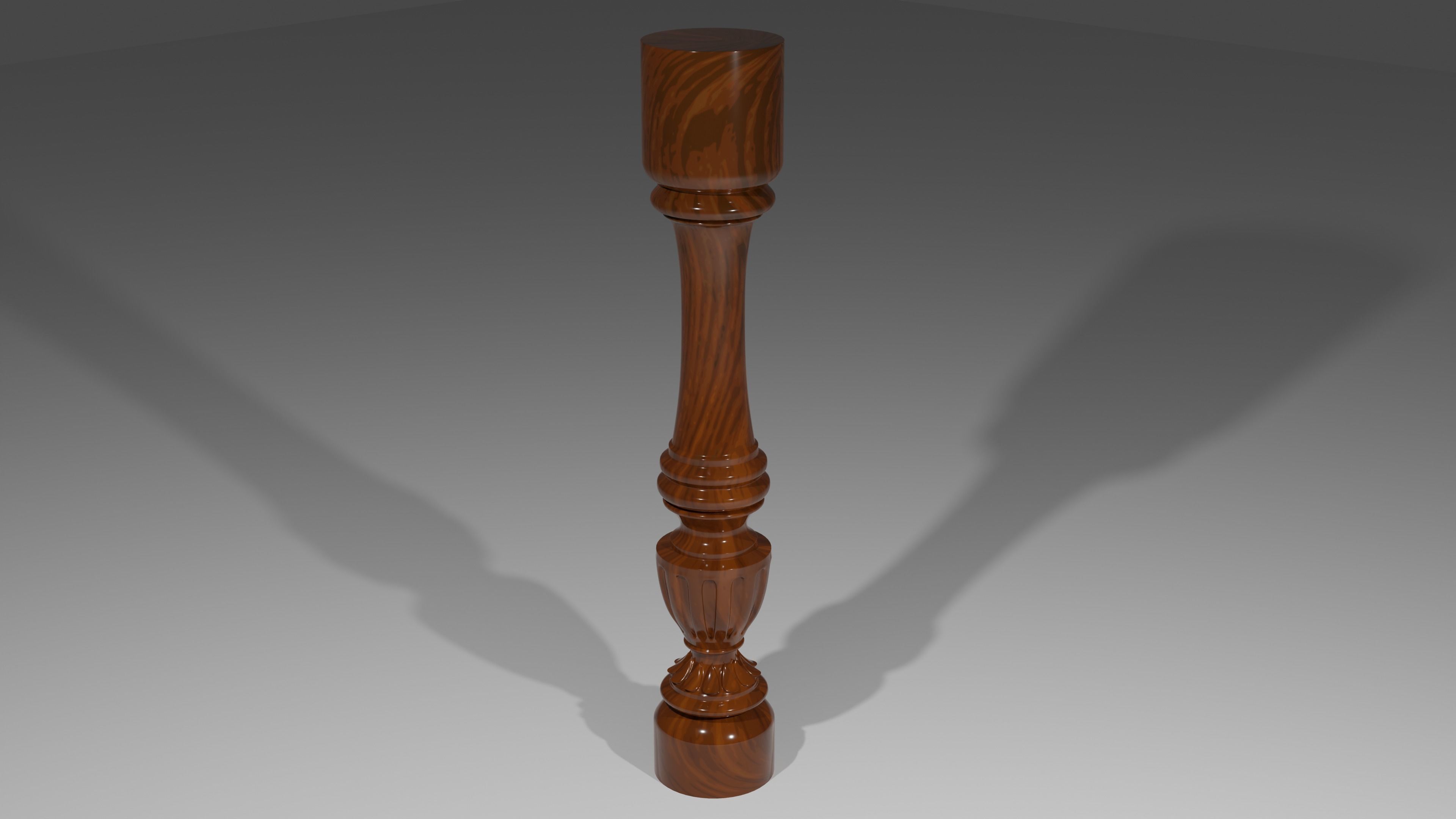 table leg wood leg 3D model | CGTrader