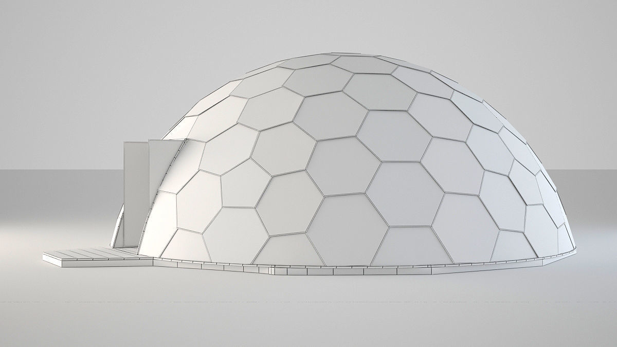 Frameless Glass Dome 3D model | CGTrader