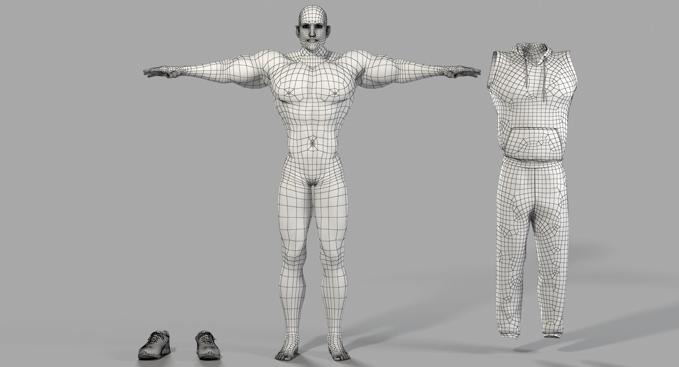 3D model Muscular Gangster Rigged Character VR / AR / low-poly | CGTrader