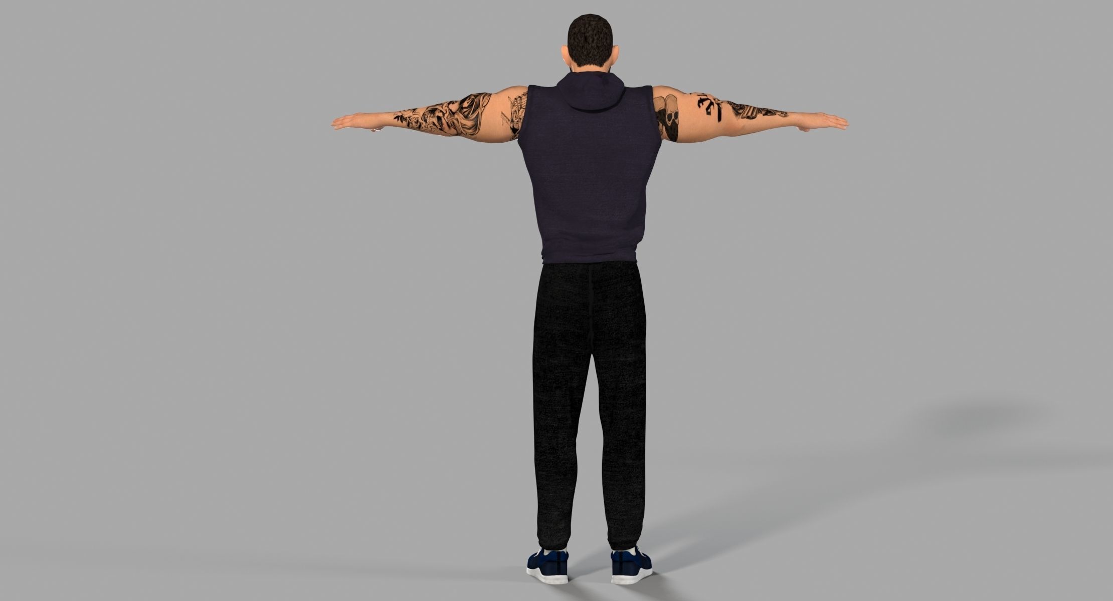 3D model Muscular Gangster Character VR / AR / low-poly | CGTrader