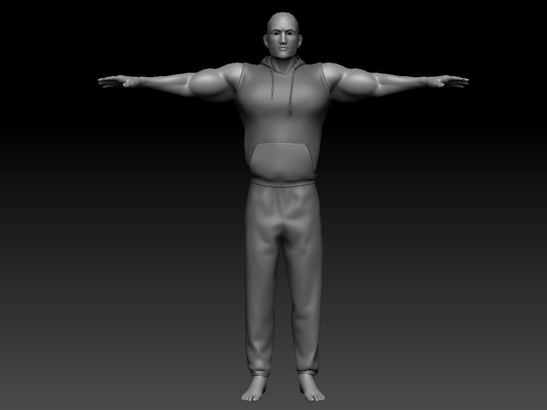 3D model Muscular Gangster Character VR / AR / low-poly | CGTrader