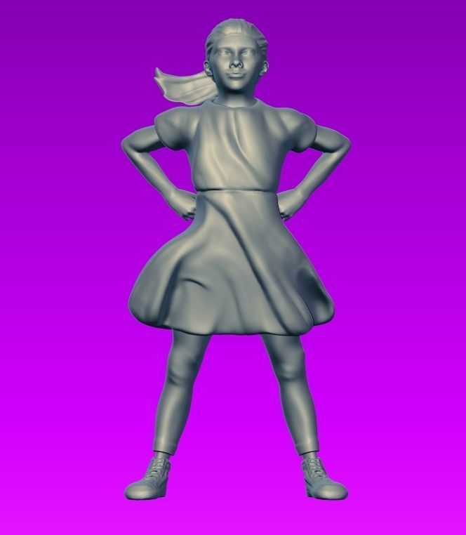 Fearless Girl 3D model 3D printable | CGTrader