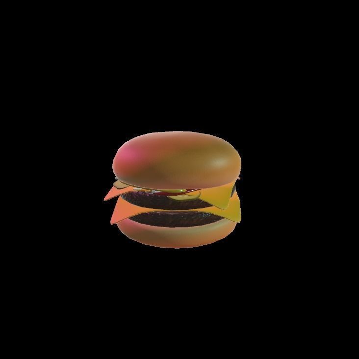 Double cheese 3D model | CGTrader