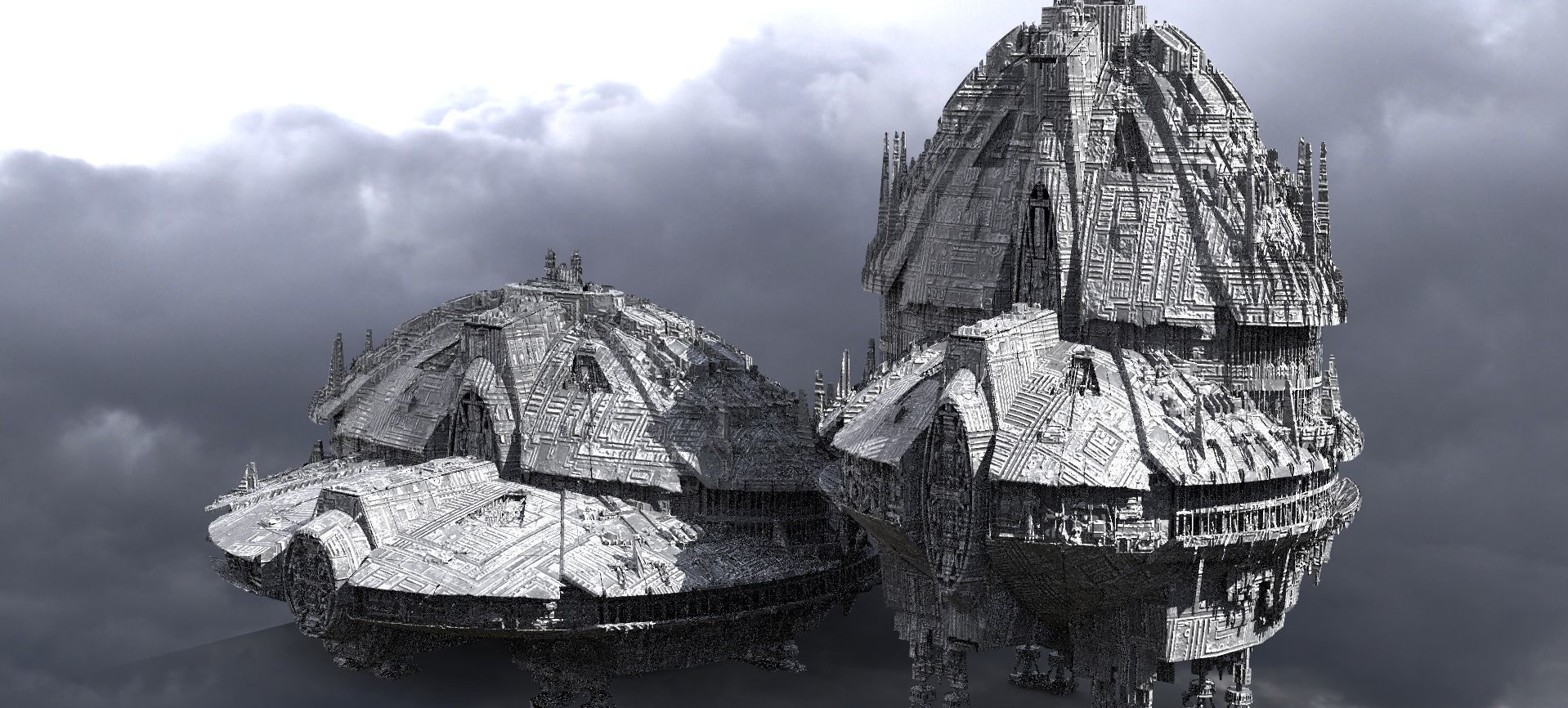 Jupiter alien Temple 2 designs 3D model | CGTrader