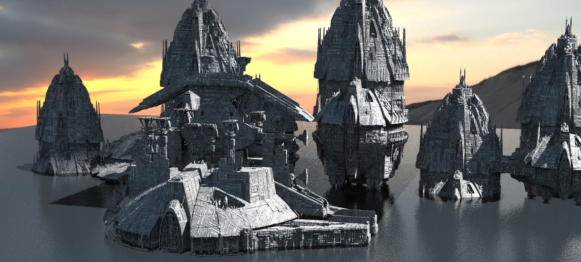 Jupiter alien Temple 10 plus designs 3D model | CGTrader