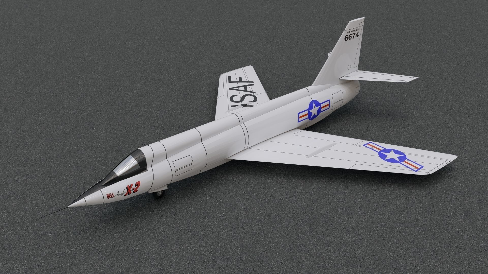 Bell X-2 Starbuster 3D model | CGTrader