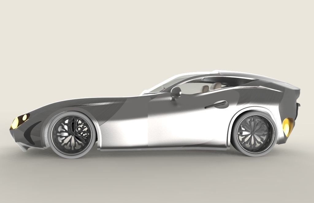 Custom Sport Car Model 3D model | CGTrader