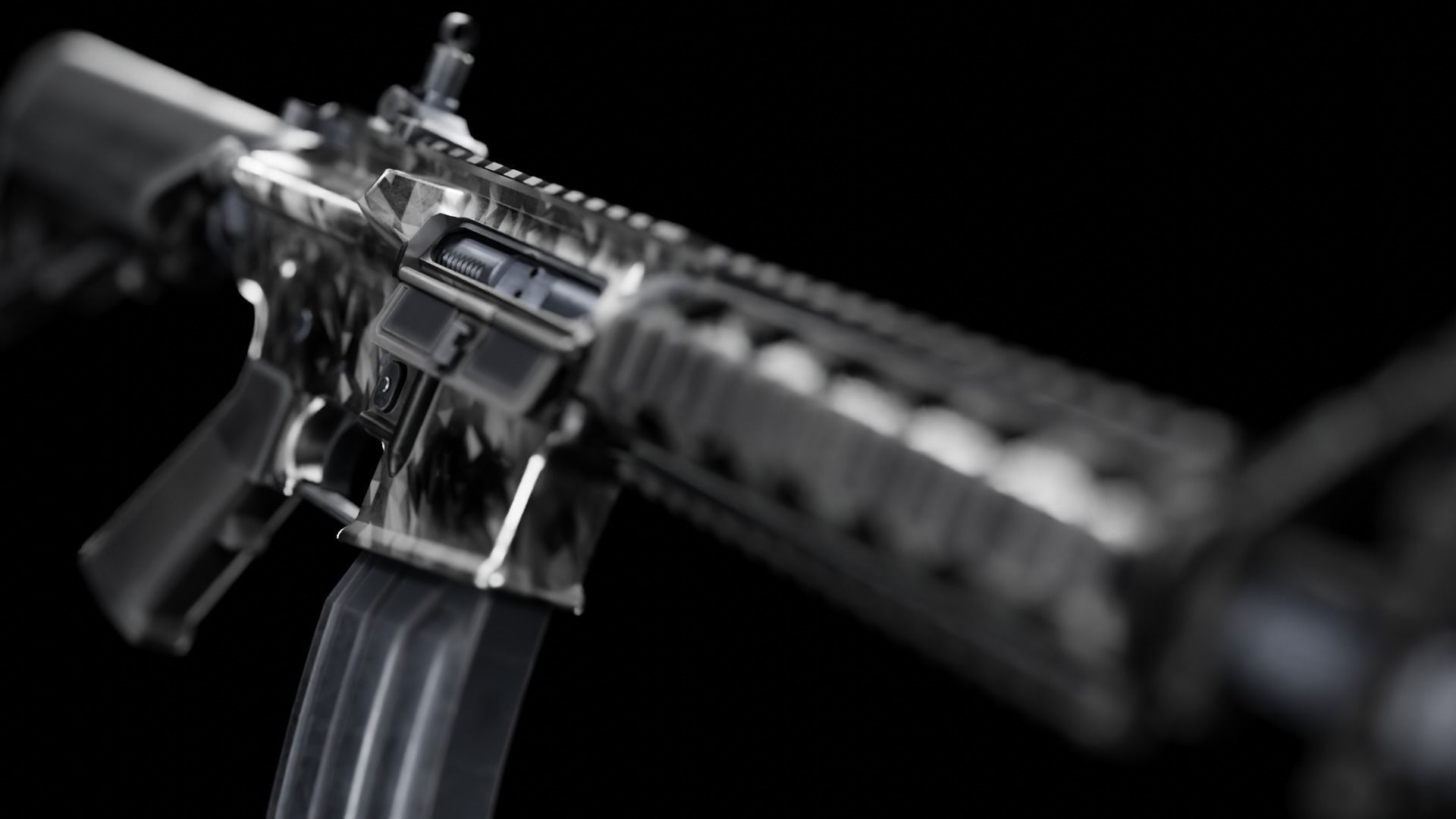 3D model Mid Poly M4 Assault Rifle VR / AR / low-poly | CGTrader