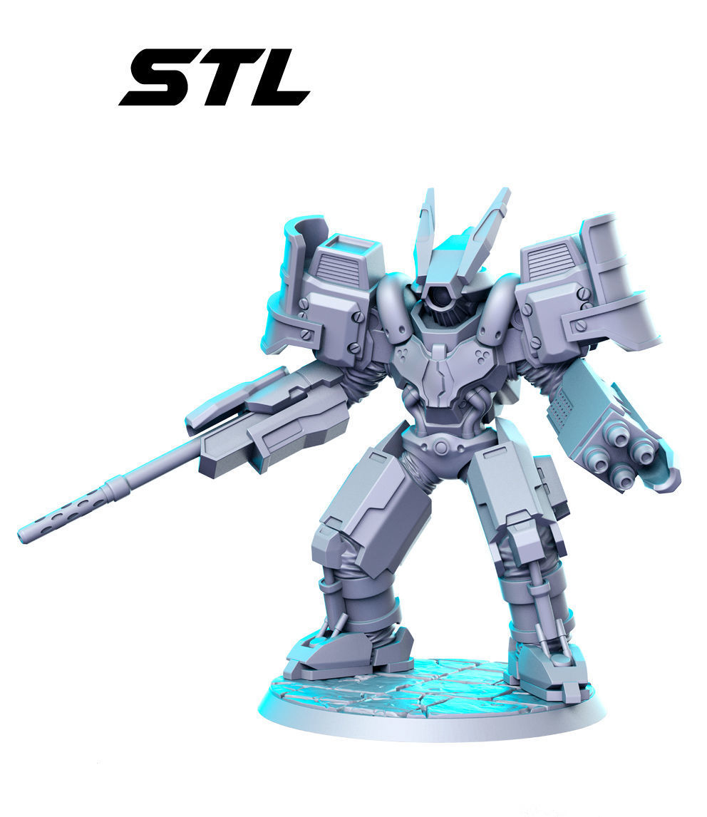 Shinra Armored Shock Trooper x2 Final Fantasy 32mm Pre-supported 3D ...