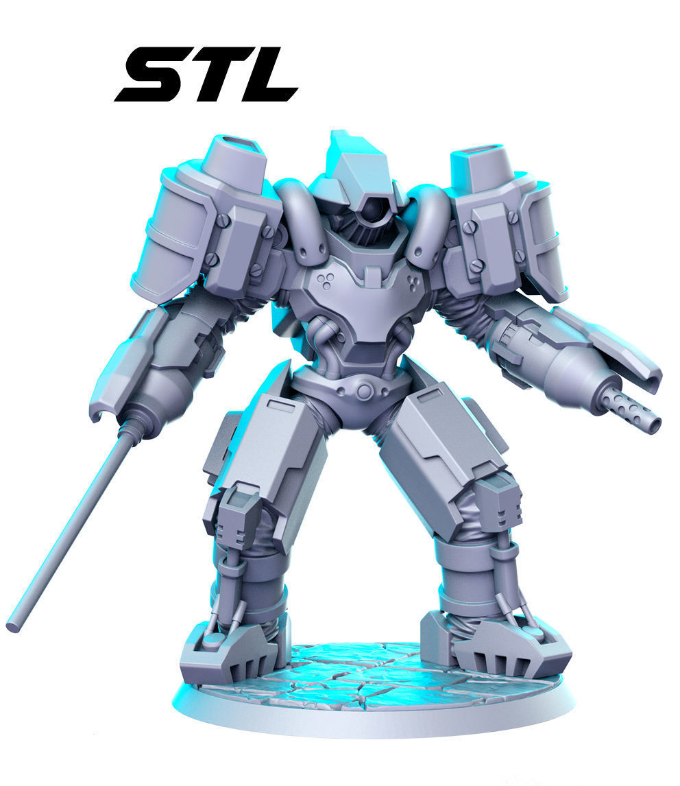 Shinra Armored Shock Trooper Final Fantasy 32mm Pre-supported 3D model ...