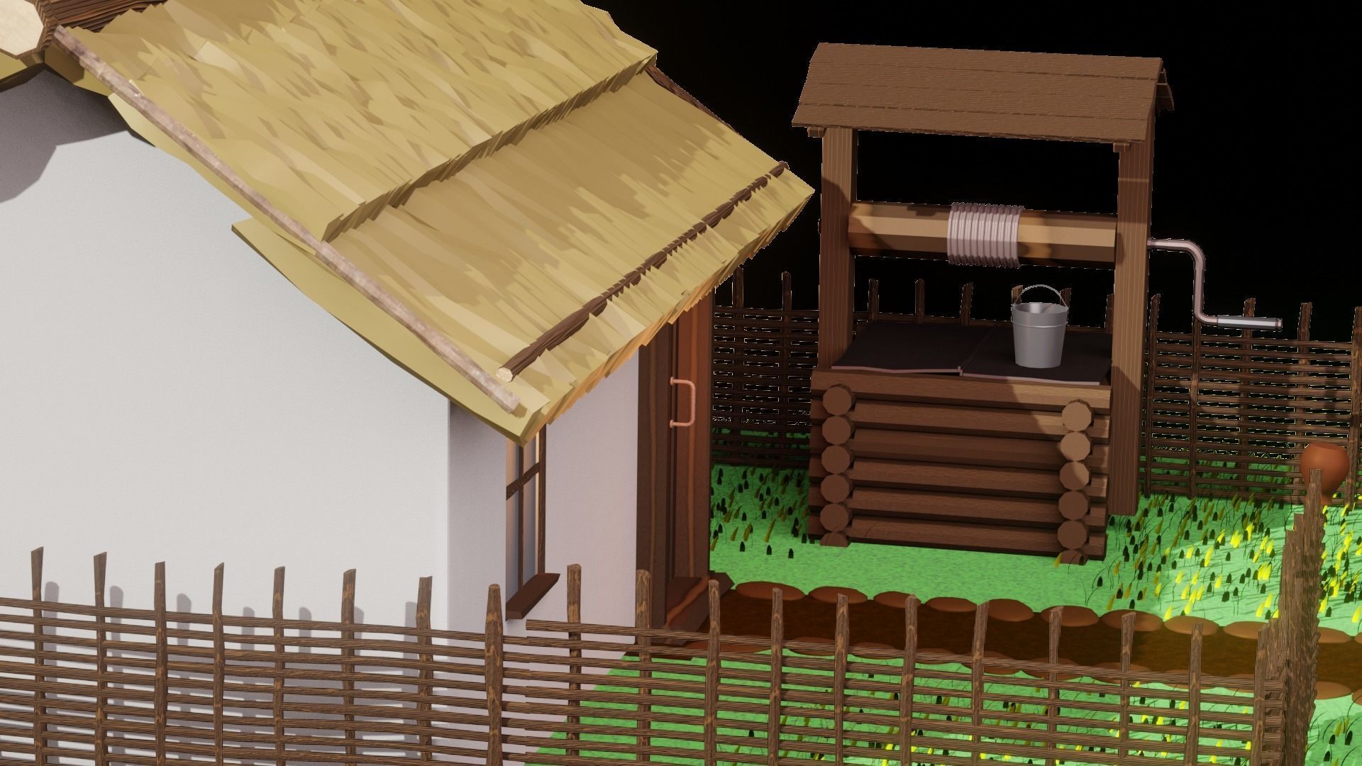 Ukrainian hut modular free VR / AR / low-poly 3D model | CGTrader