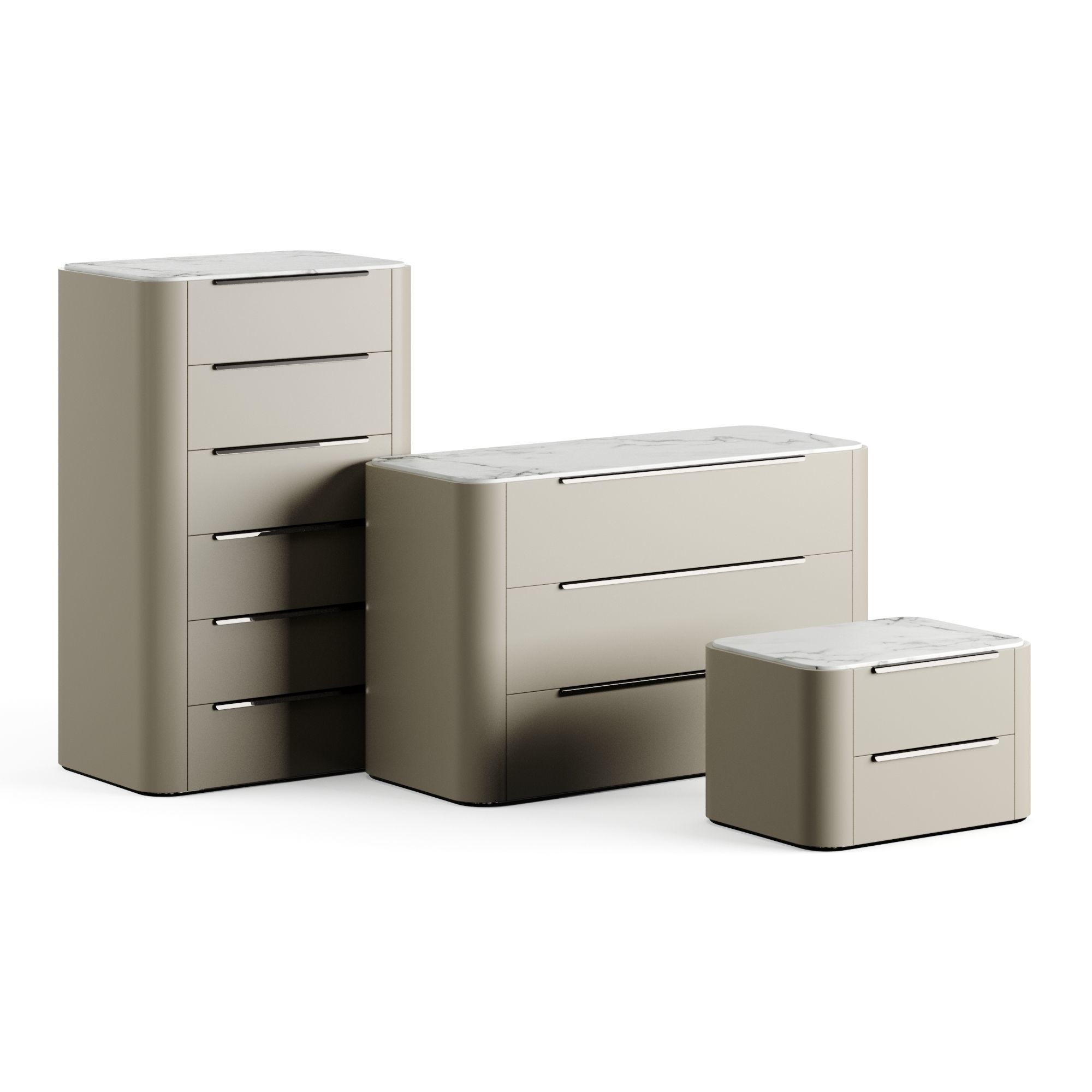 Praddy Bamboo Collection With Metal Tubular Feet 3D model | CGTrader
