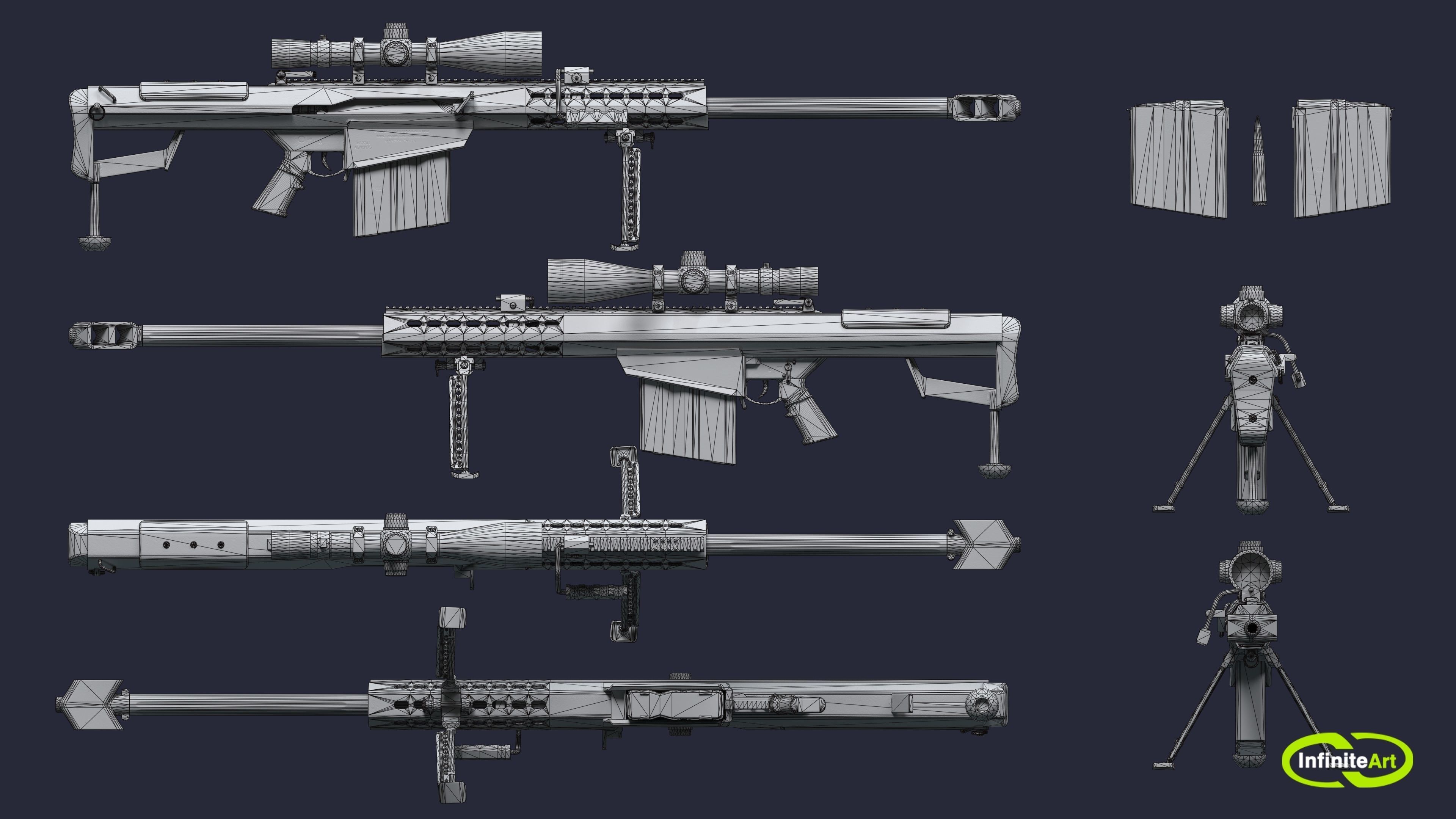 3D model Sniper Rifle VR / AR / low-poly | CGTrader