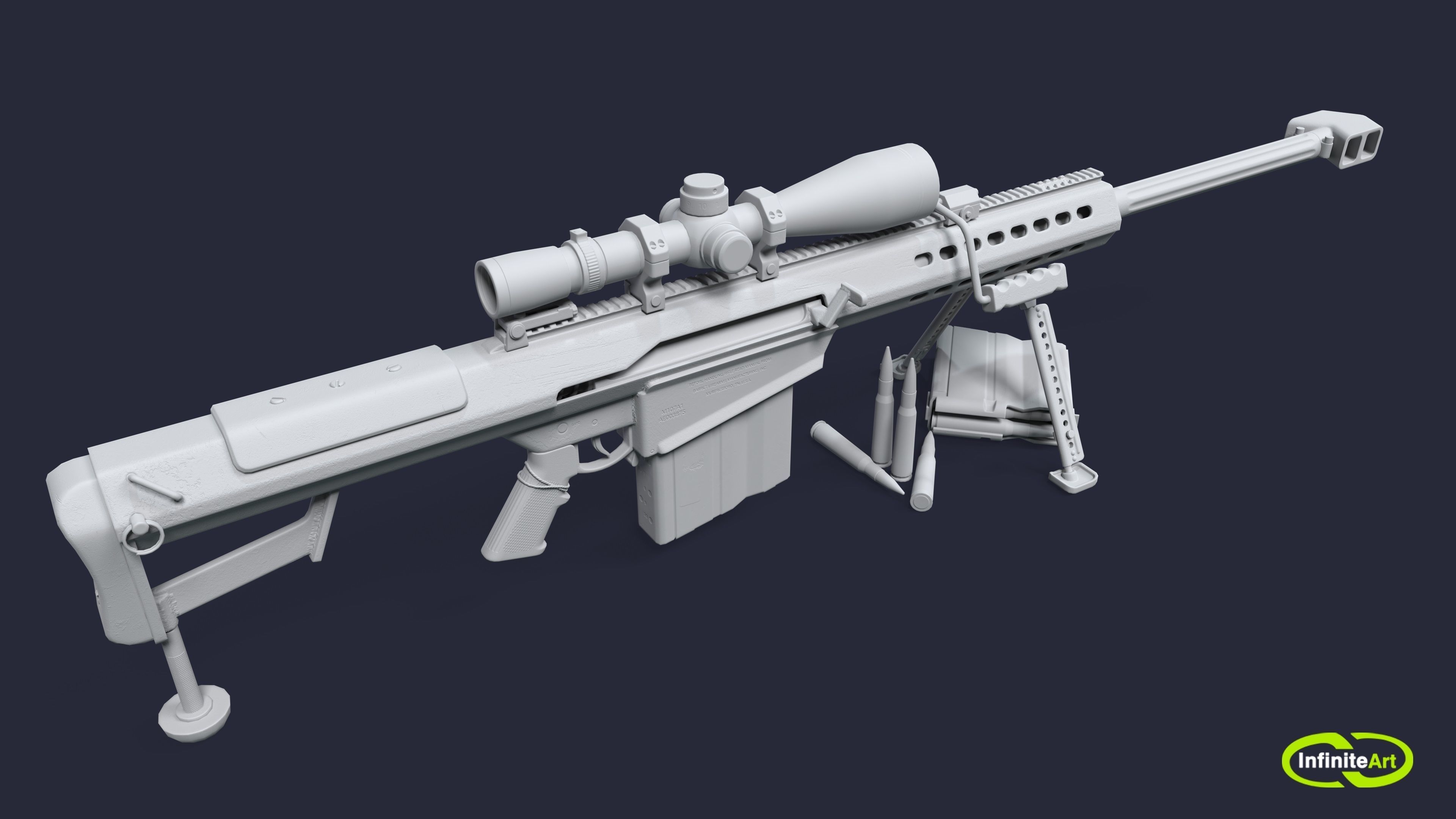 3D model Sniper Rifle VR / AR / low-poly | CGTrader