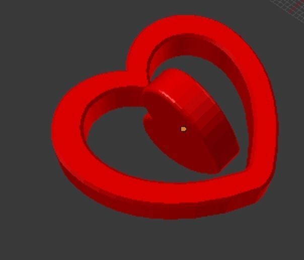 Heart keychain 3D model 3D printable | CGTrader