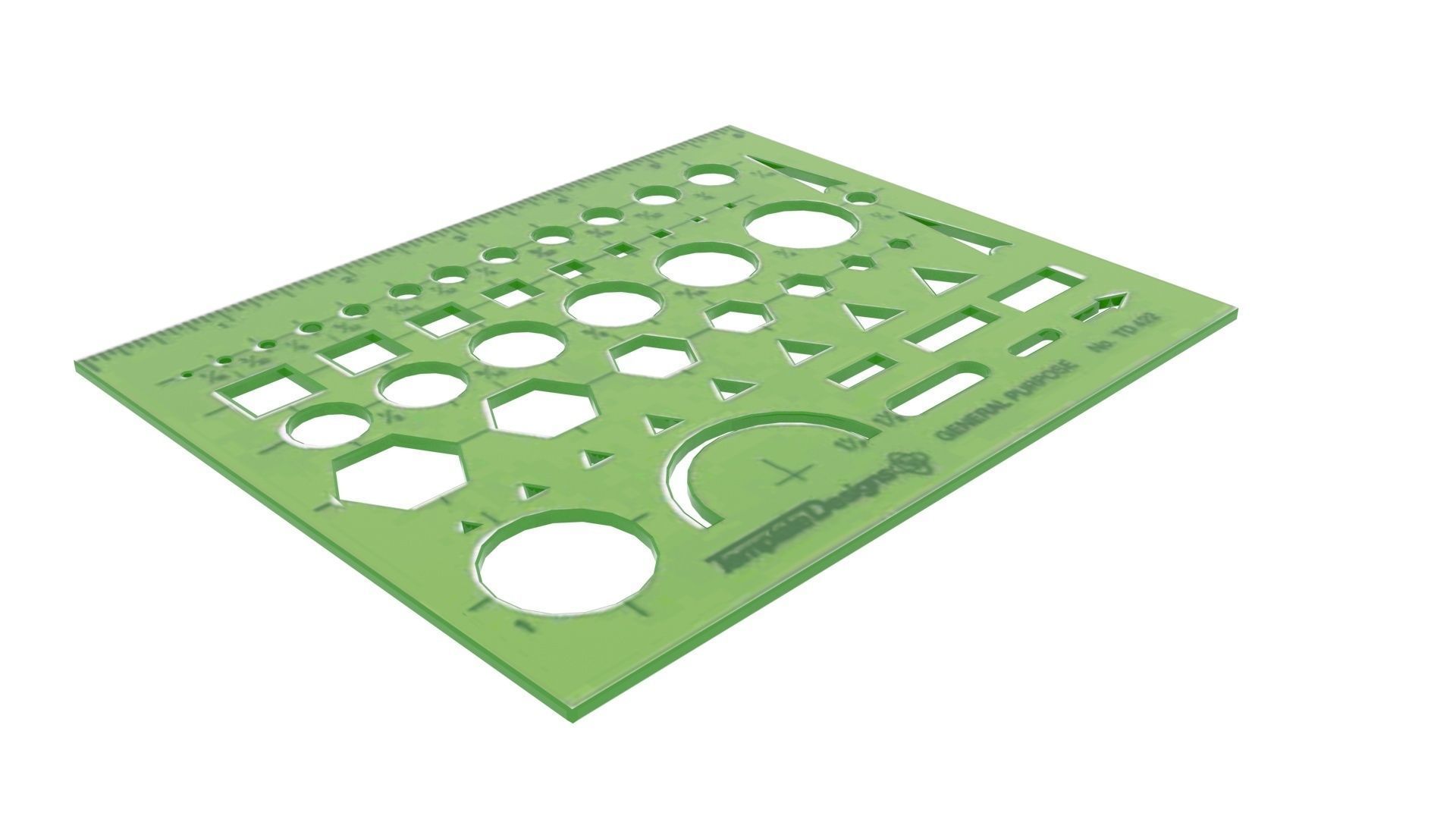 Ruler With Geometric Shapes 3D model | CGTrader