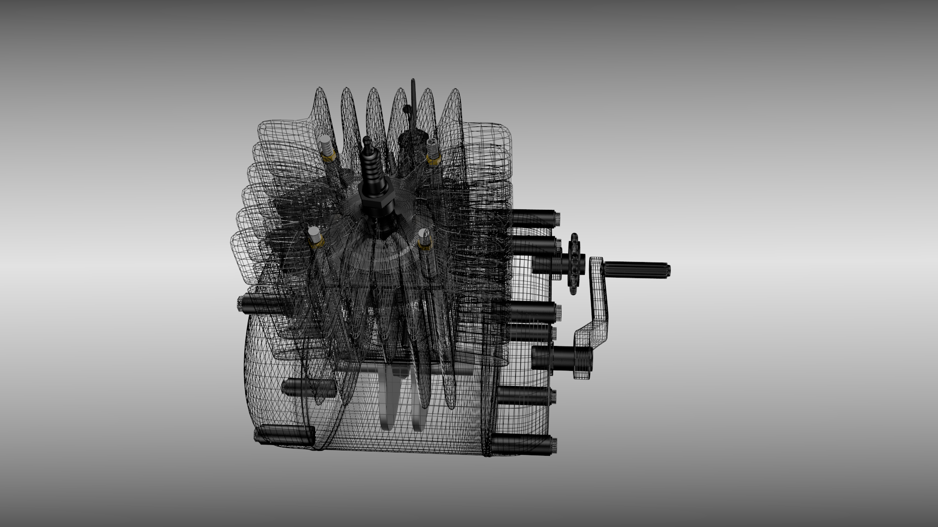 Two stroke moped engine 3D model | CGTrader