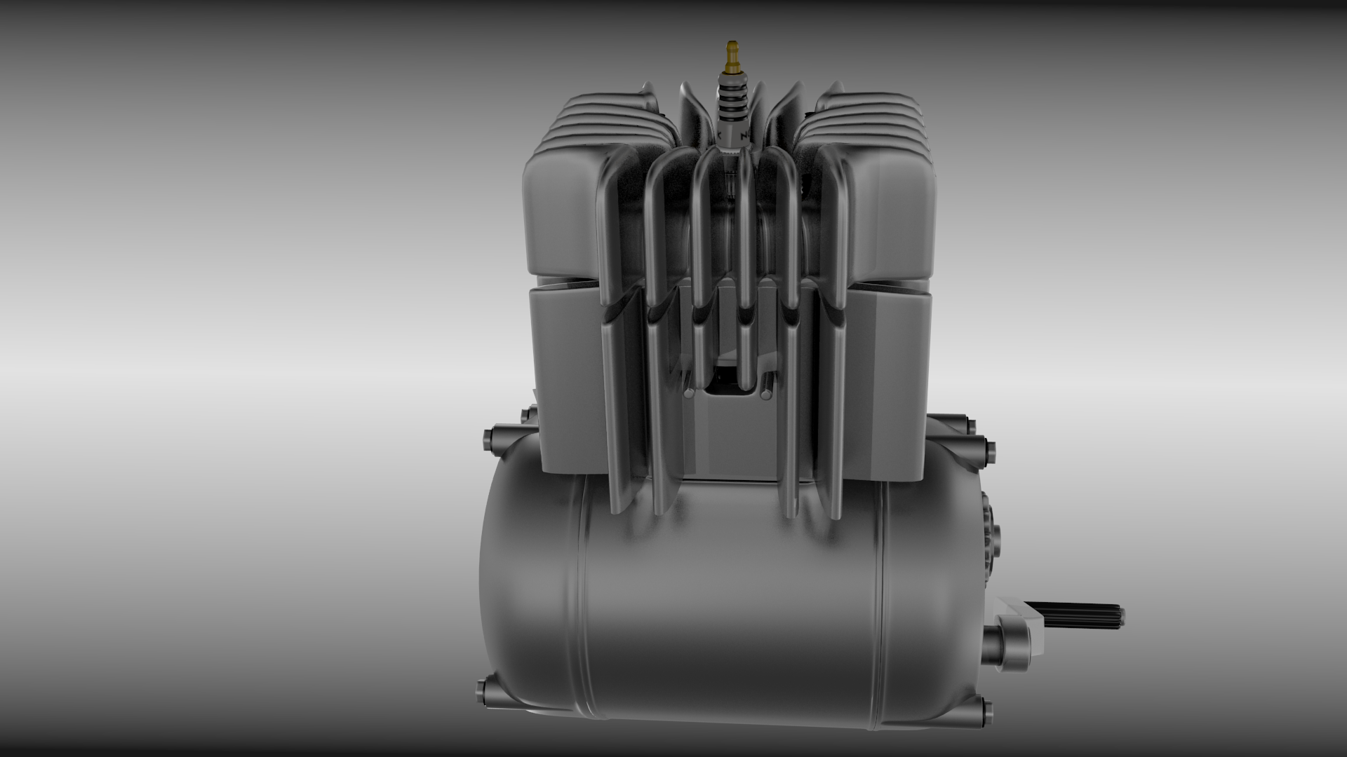 Two stroke moped engine 3D model | CGTrader