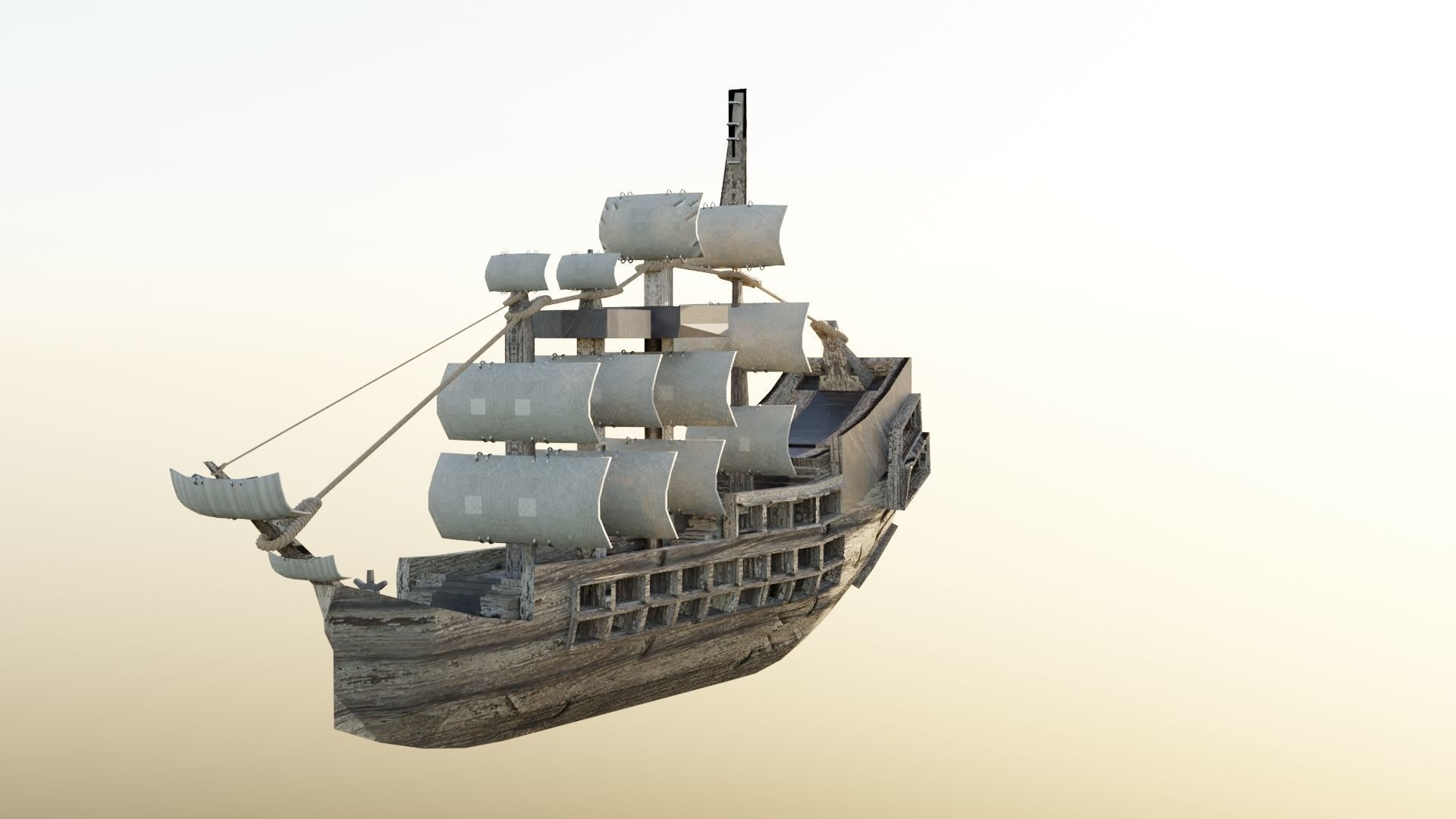 3D model Ship low poly 3D model for free VR / AR / low-poly | CGTrader