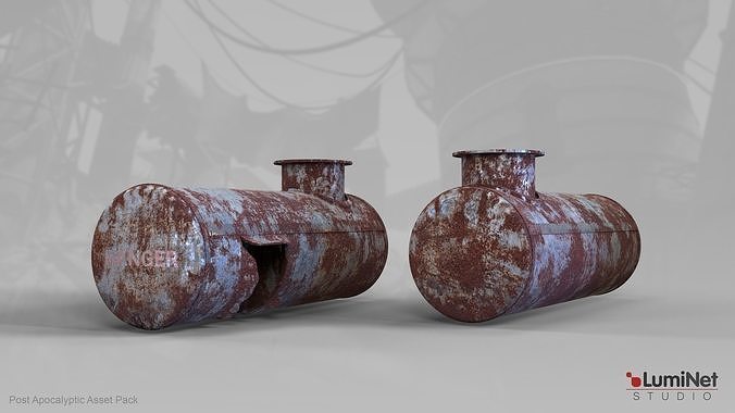 3D model WaterTankCylinderHouse 31 of 36 - Post Apocalyptic VR / AR ...