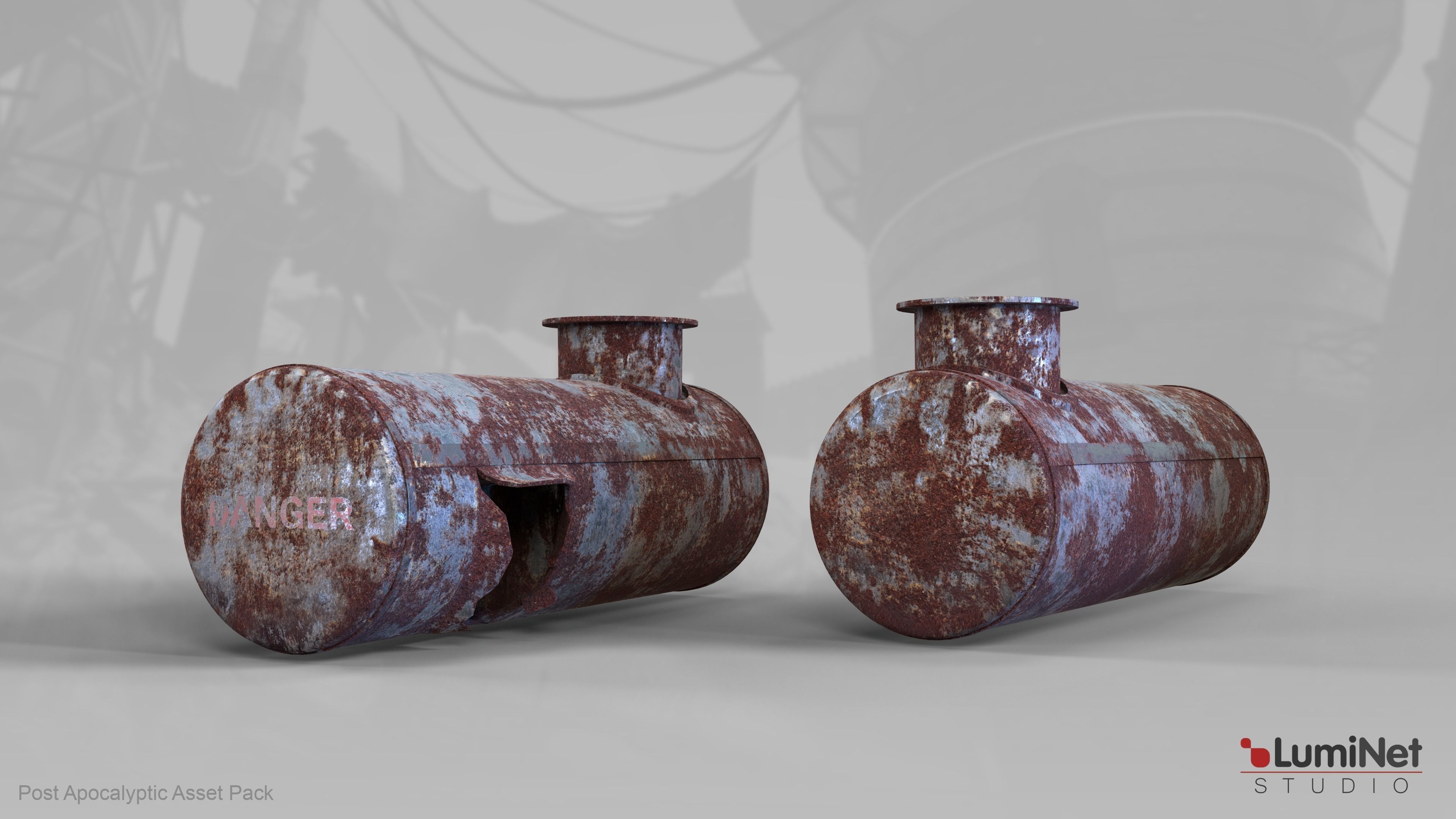 3D model WaterTankCylinderHouse 31 of 36 - Post Apocalyptic VR / AR ...