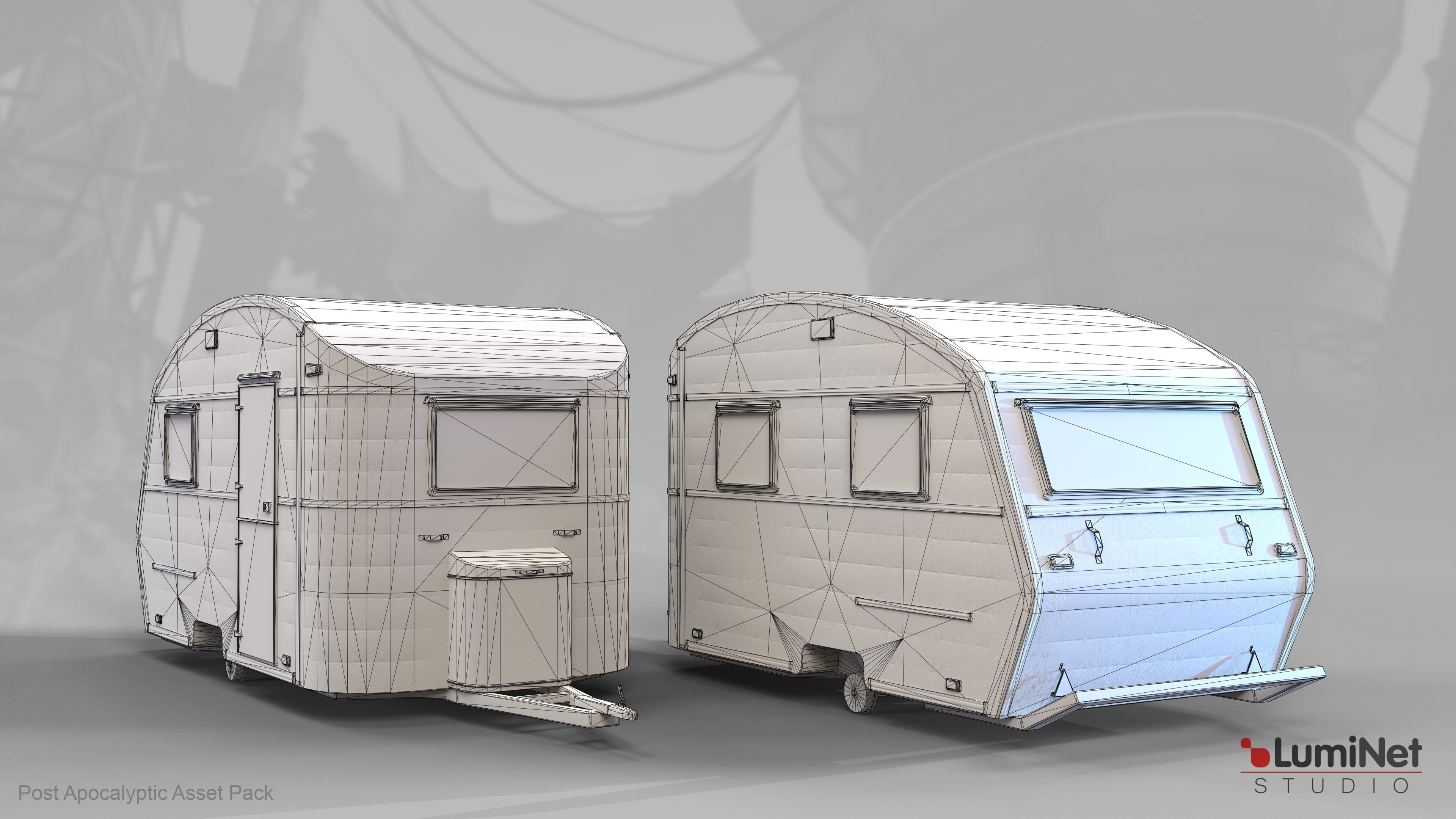 3D model Caravan 6 of 36 - Post Apocalyptic VR / AR / low-poly | CGTrader
