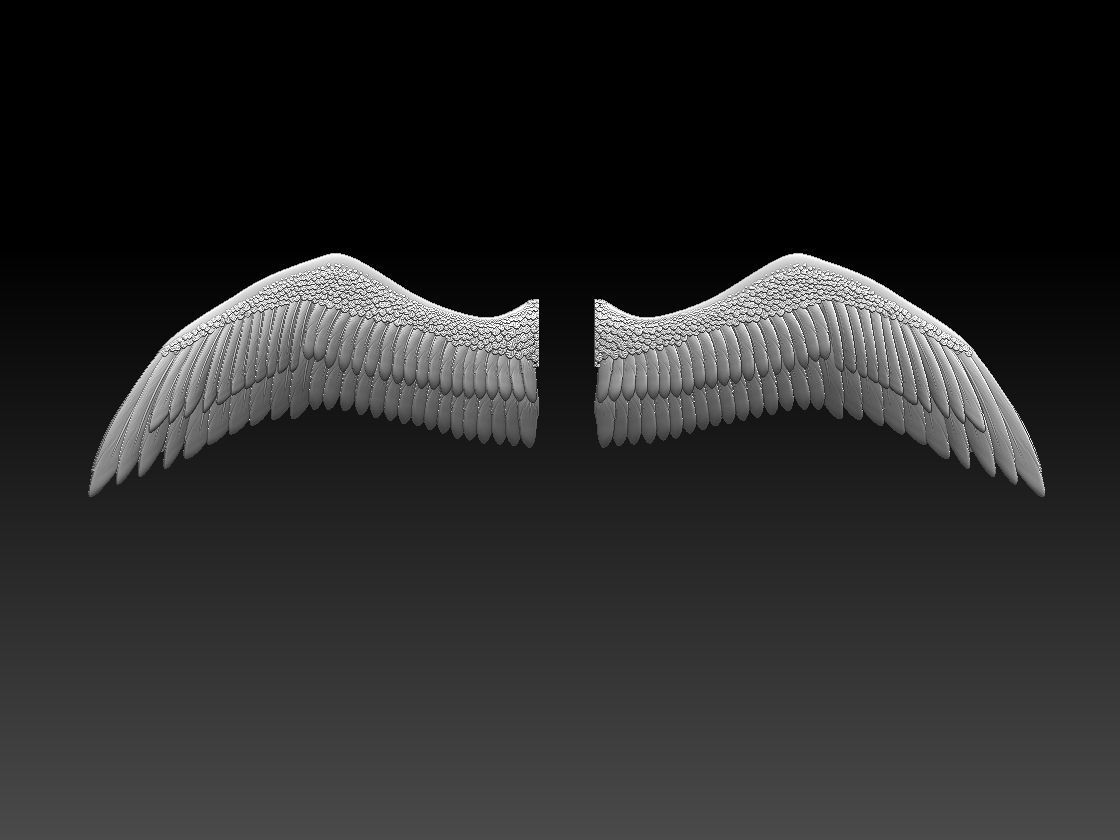 wings angel 3D model 3D printable | CGTrader