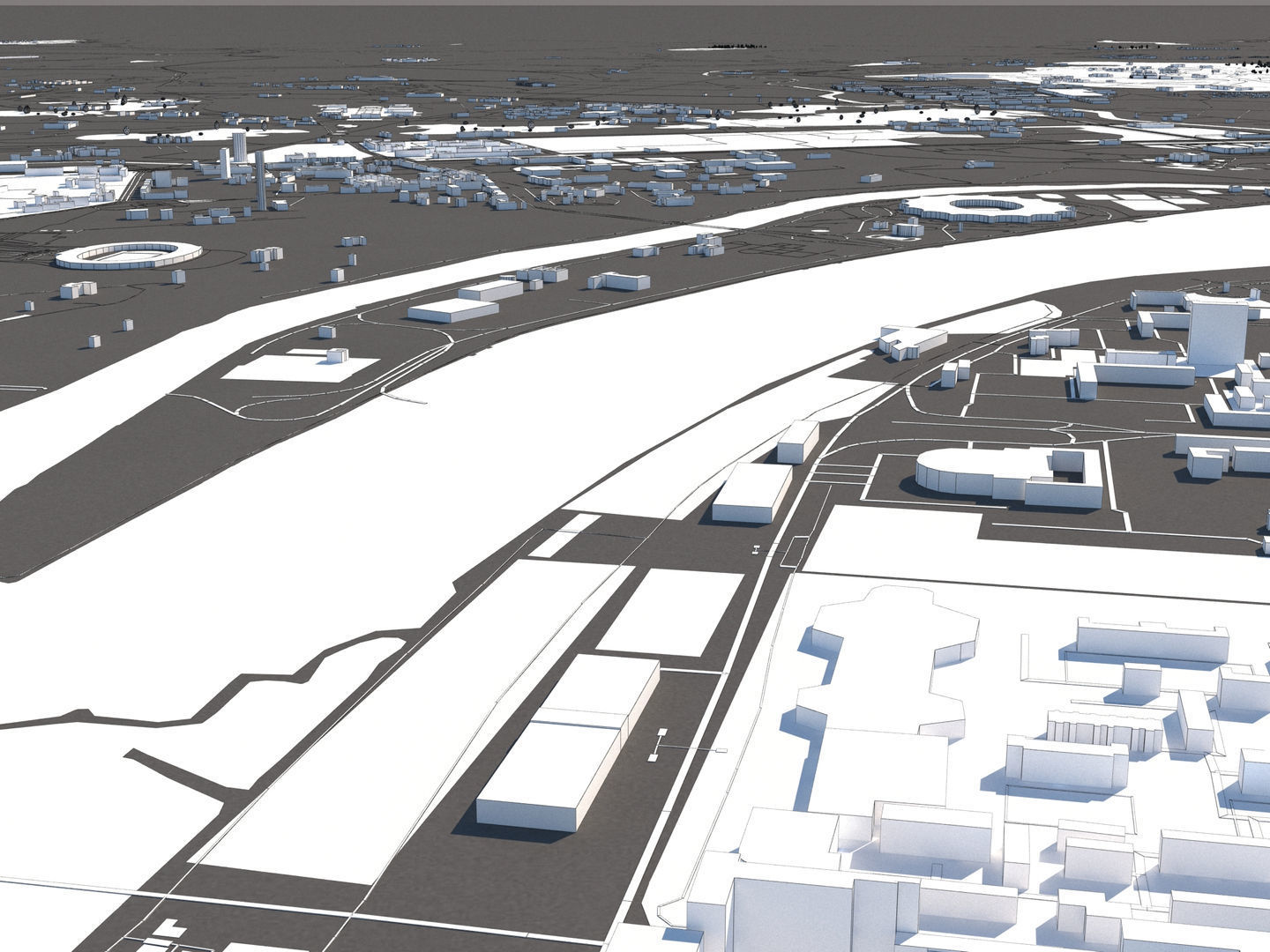 Pyongyang North Korea 50x50km 3D model | CGTrader