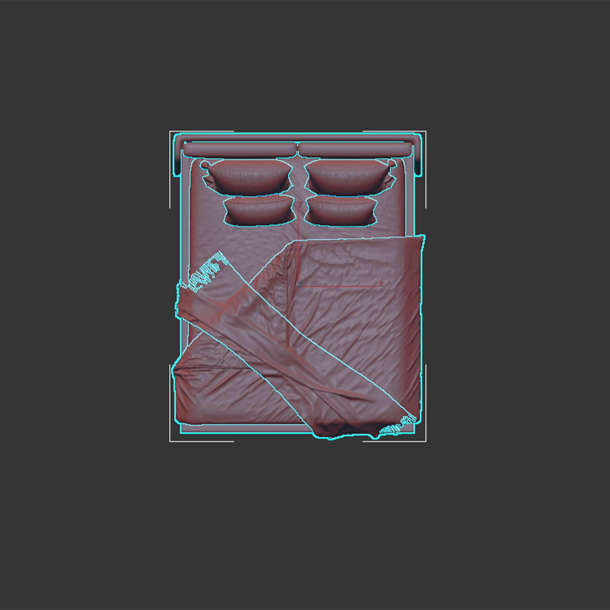 BROOKE BED by Vienna Cream 3D model | CGTrader