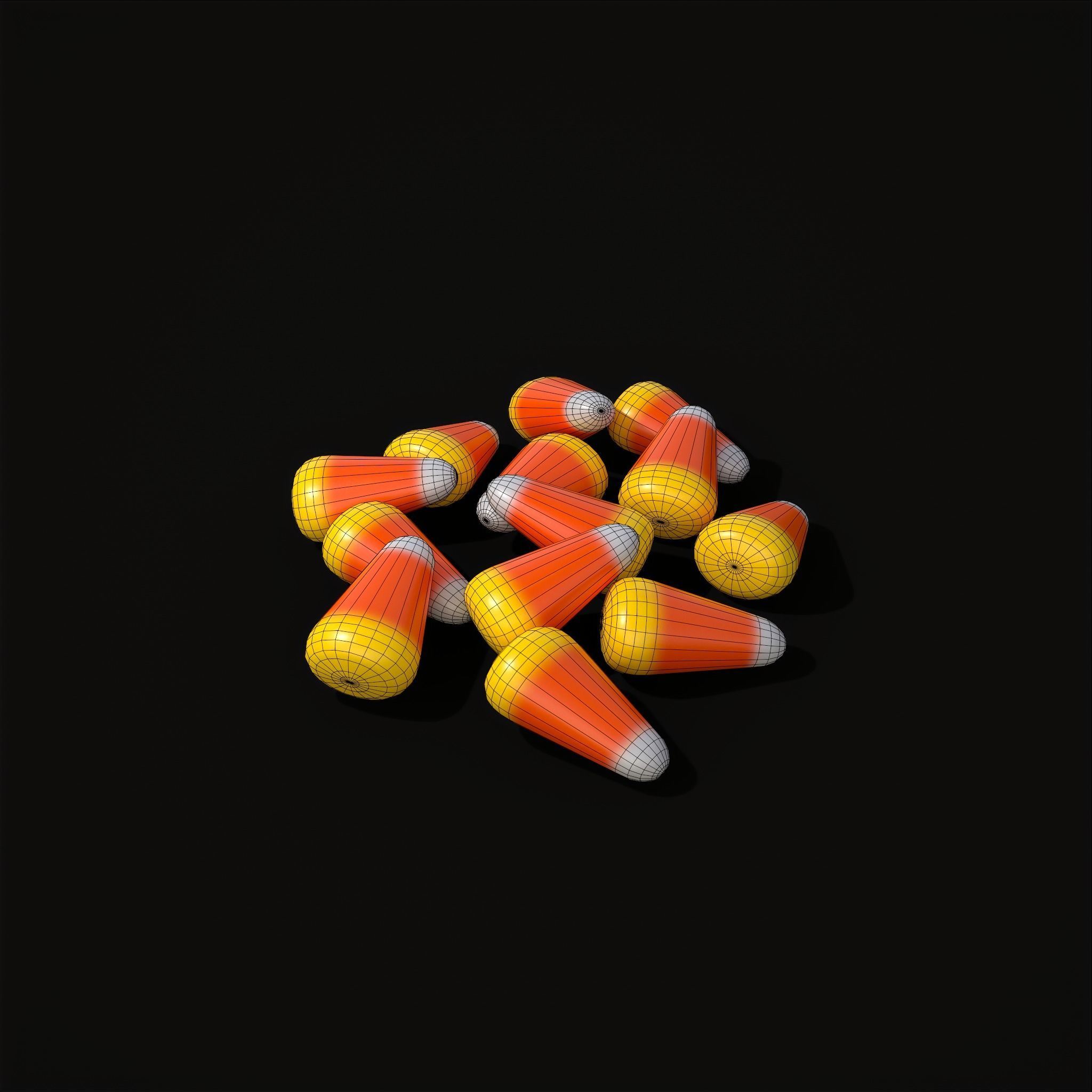 3D model Candy Corn Pile VR / AR / low-poly | CGTrader