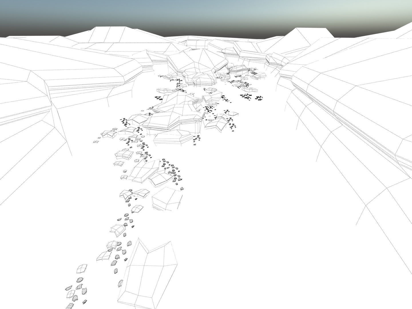 Icescape icebergs floating in water 3D model | CGTrader