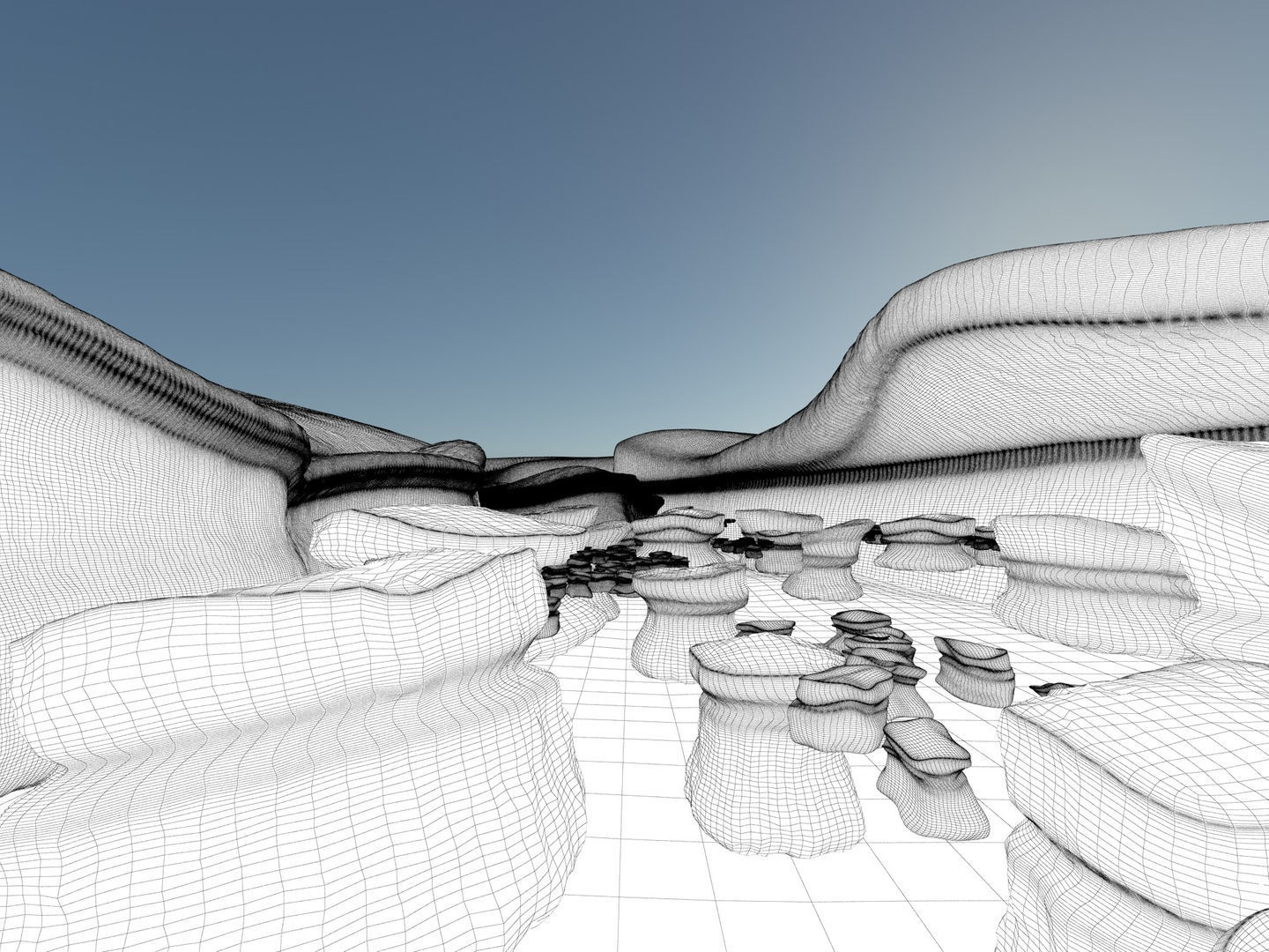 Icescape icebergs floating in water 3D model | CGTrader