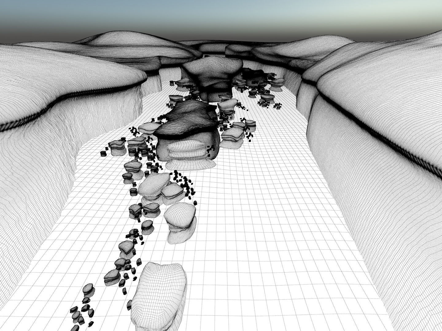 Icescape icebergs floating in water 3D model | CGTrader