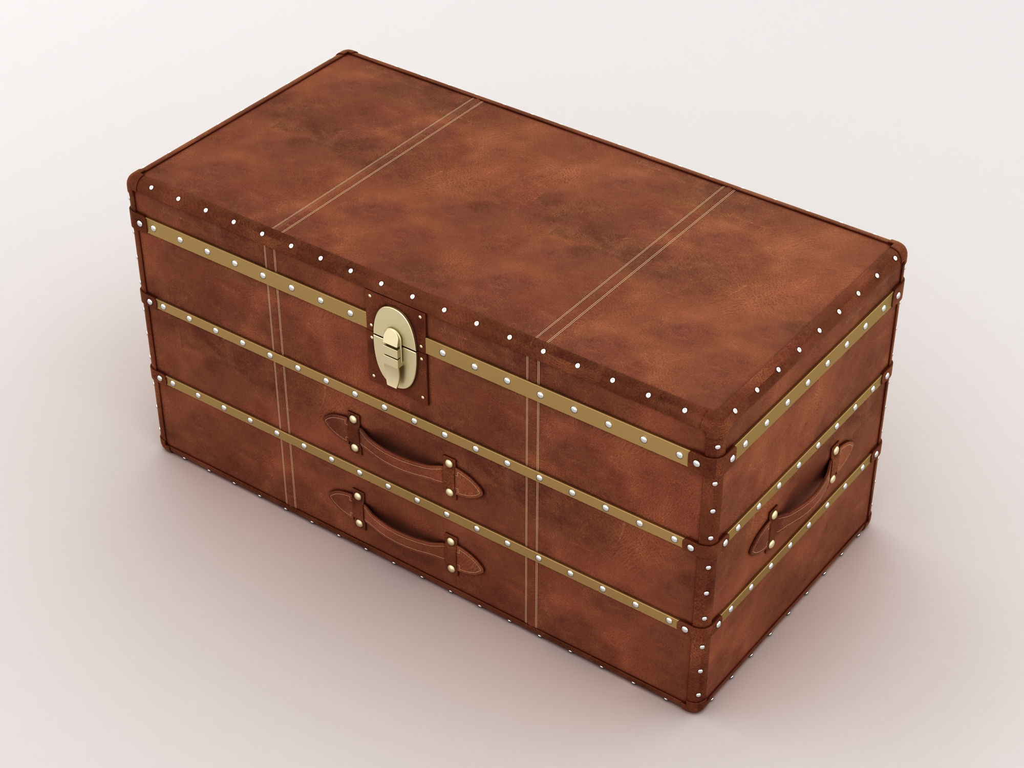 Leather Storage Chest 3D model | CGTrader