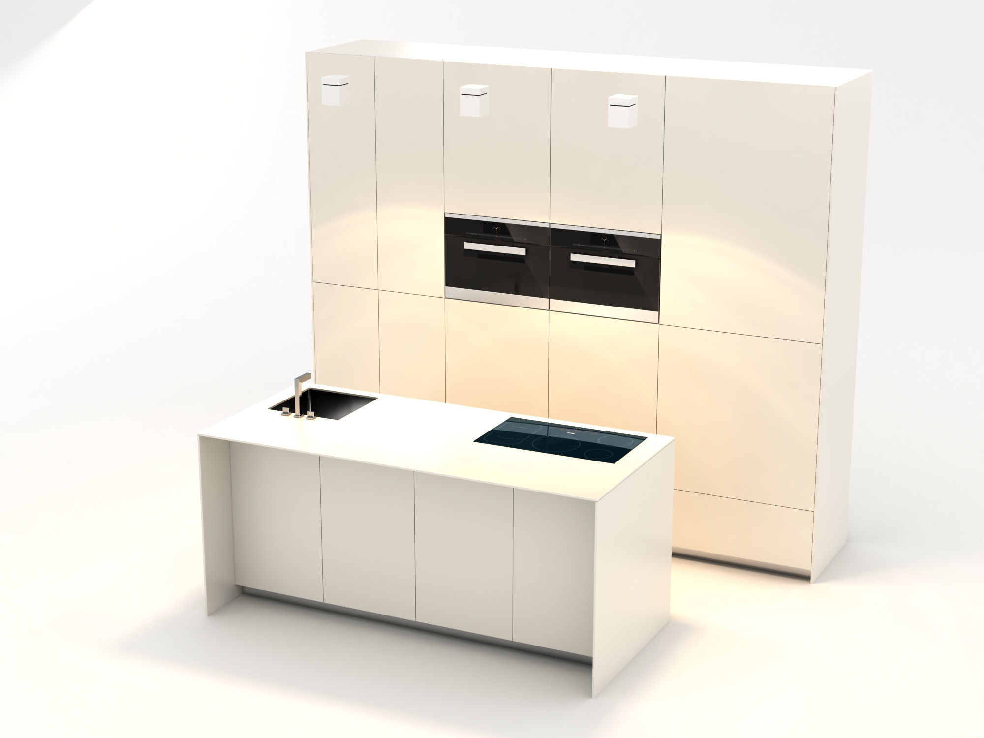 Kitchen Island Setup 3D model | CGTrader