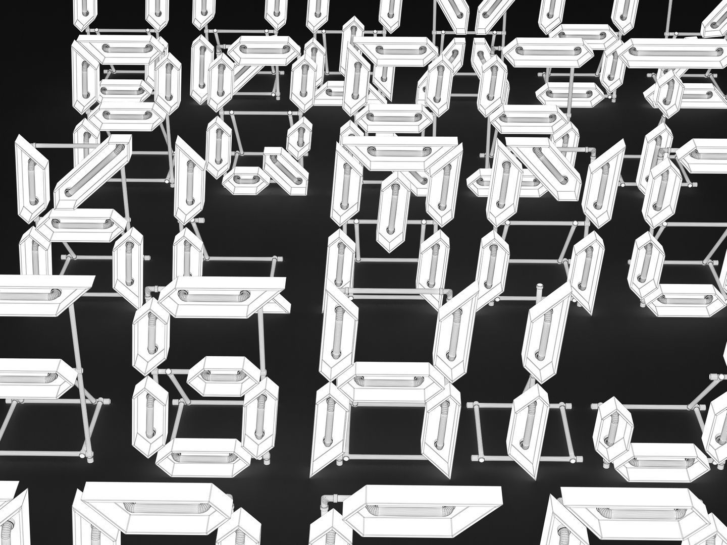 Tubelight Letters Signage 3D model | CGTrader