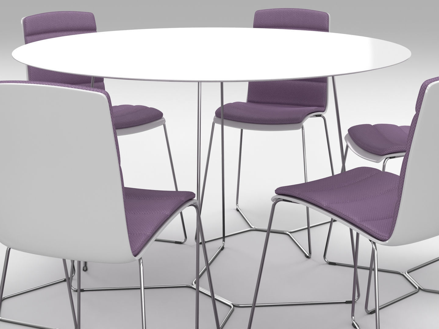 Viteo Table Set Large 3D model | CGTrader