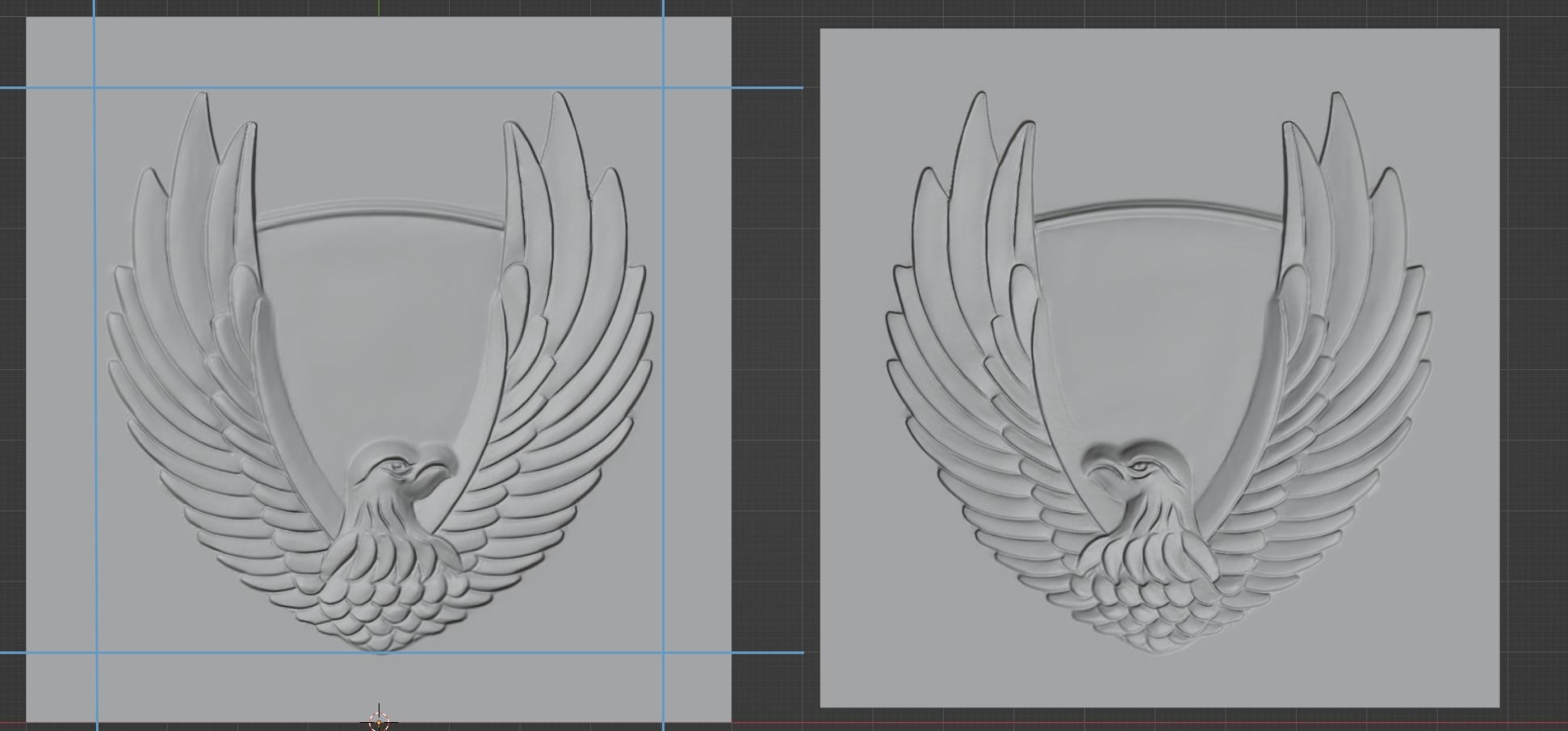 Hawk relief and mold for 3D print and CNC 3D model 3D printable | CGTrader