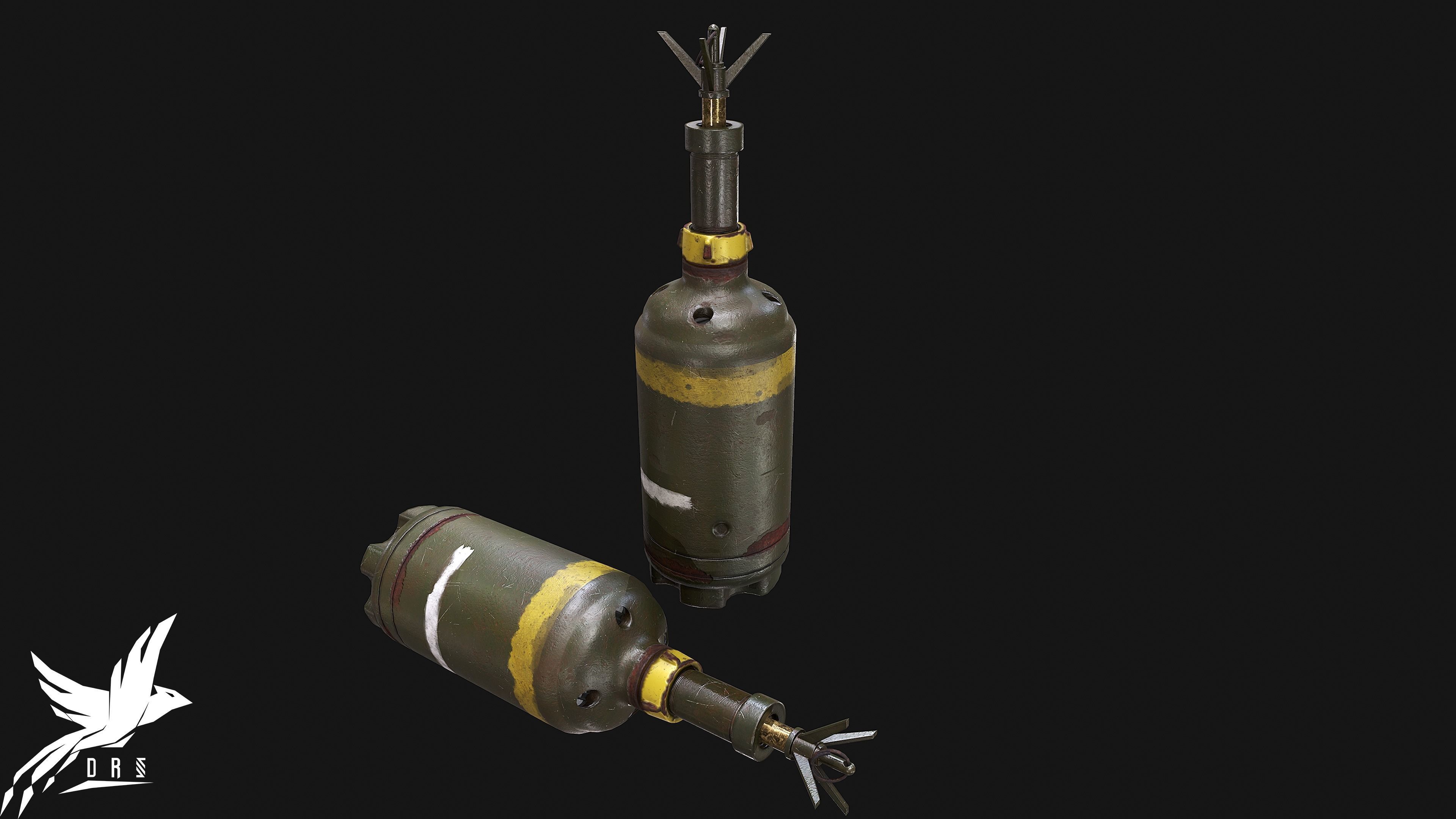 3D model landmine empty grenade VR / AR / low-poly | CGTrader