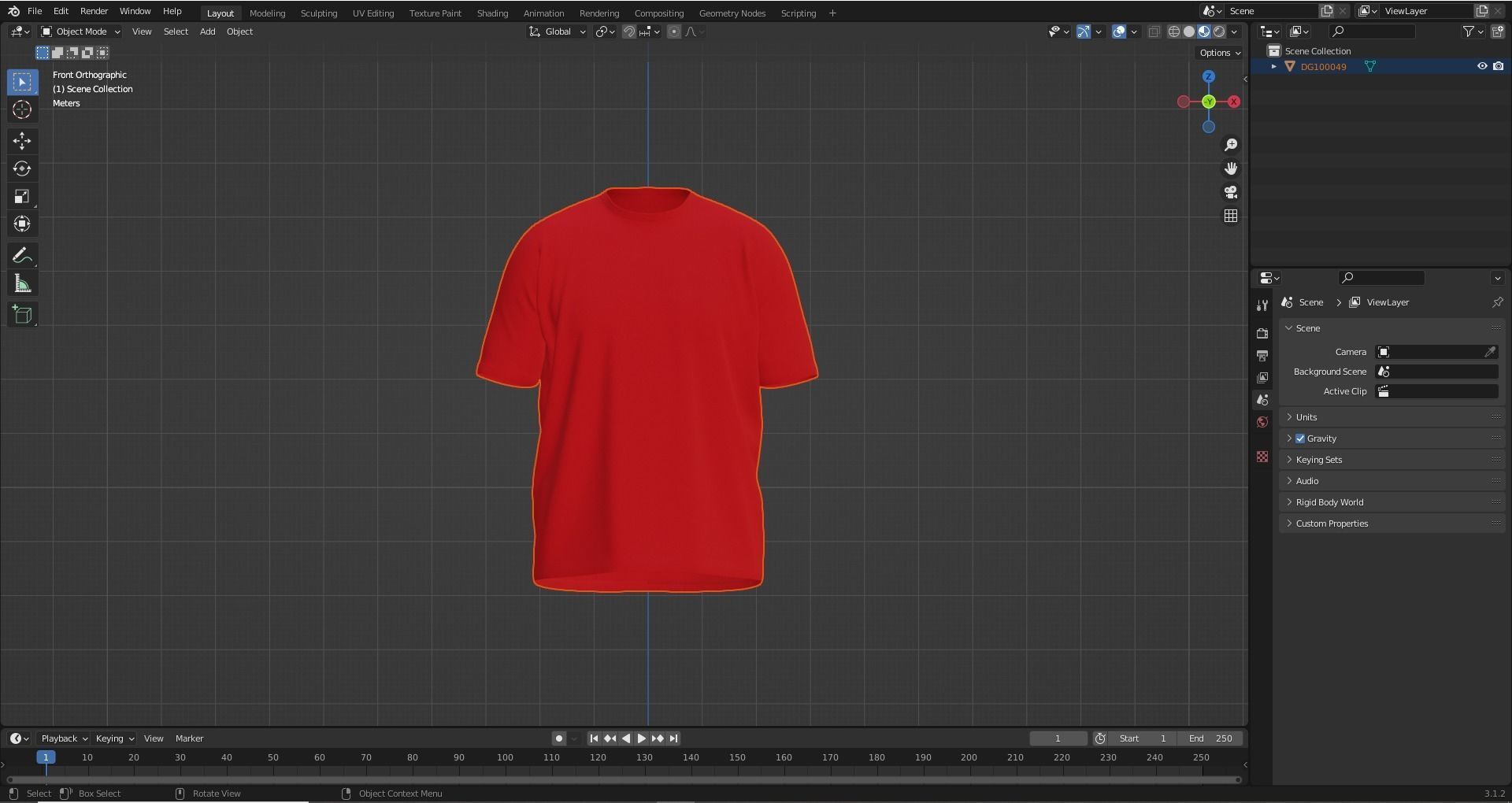 Oversized Comfort Soft Worn Tee 3D model | CGTrader