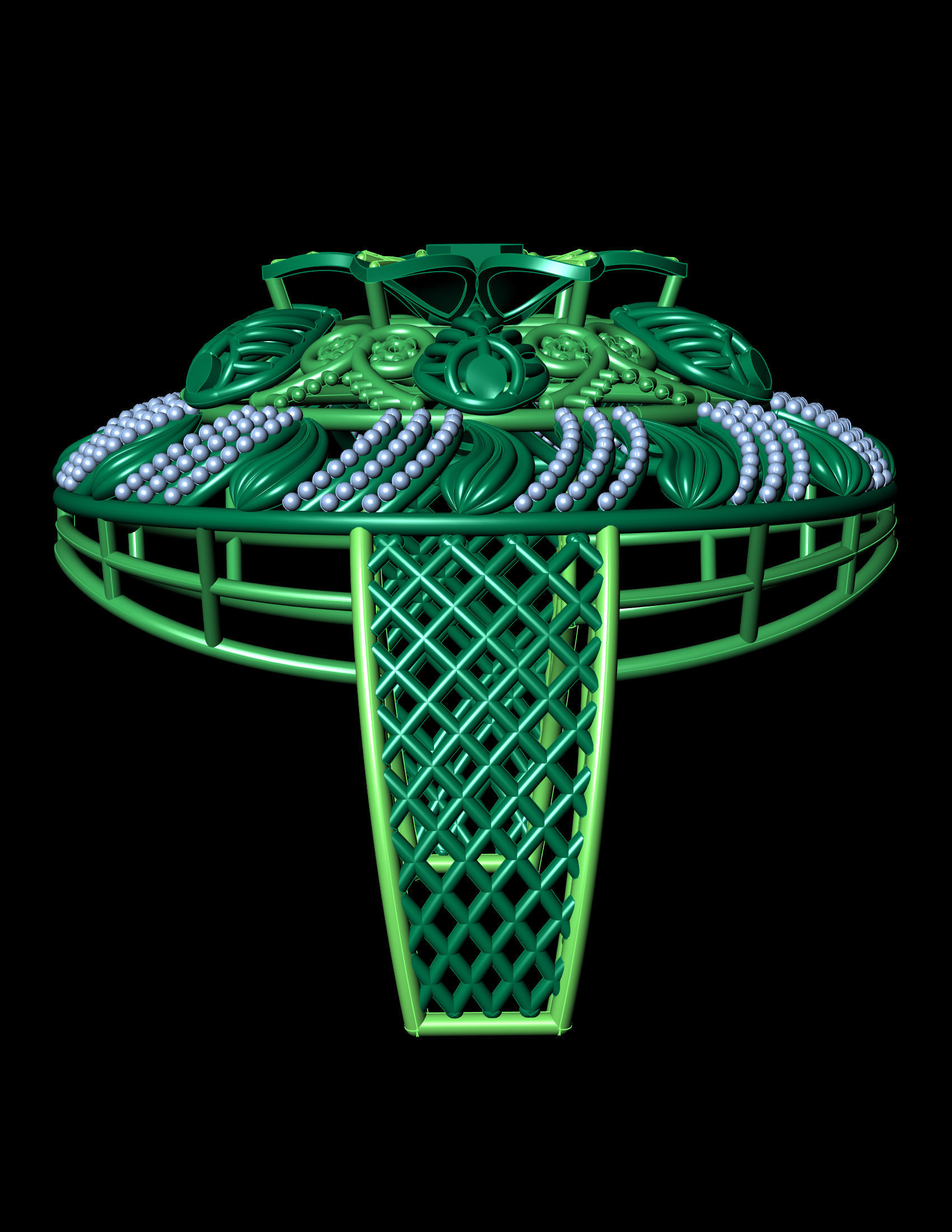 Traditional Indian Katak Gold Ring - 3D Print File 3D model 3D ...